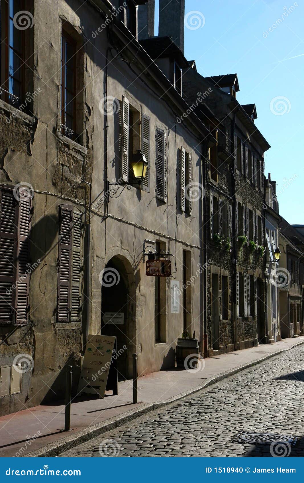 Alley in Beaune, France stock photo. Image of europe, france - 1518940