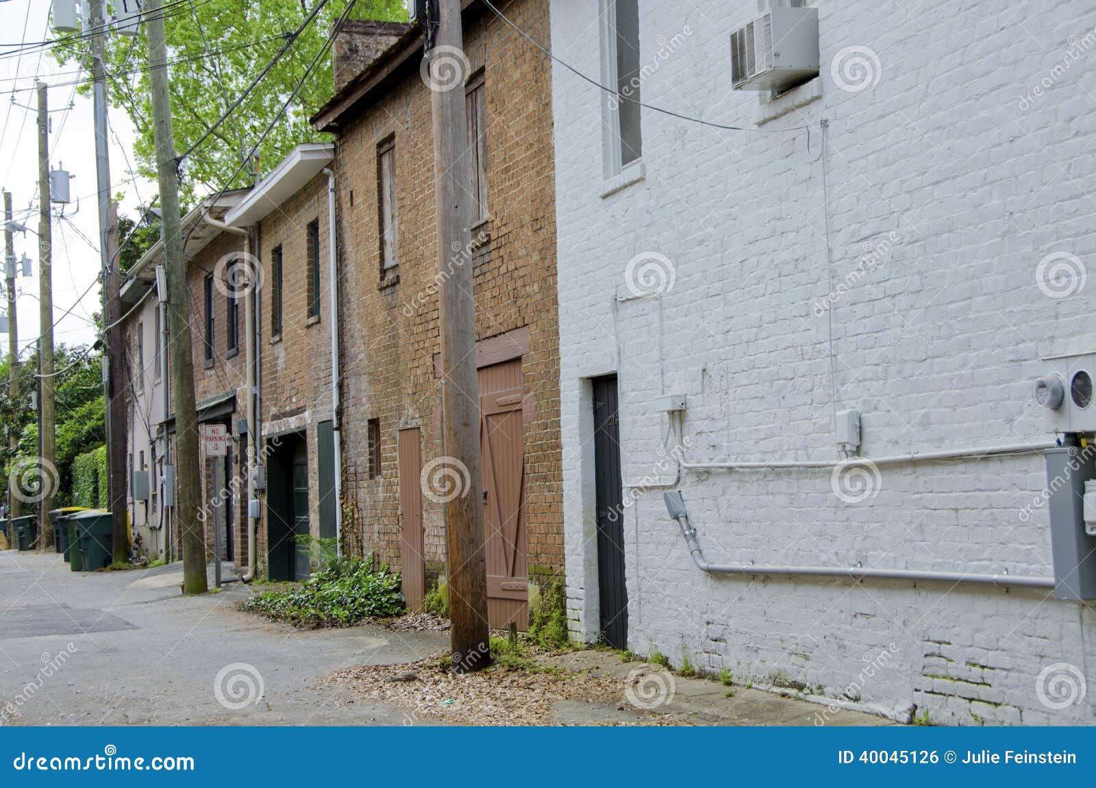 Alley stock photo. Image of houses, poles, rundown, rear - 40045126