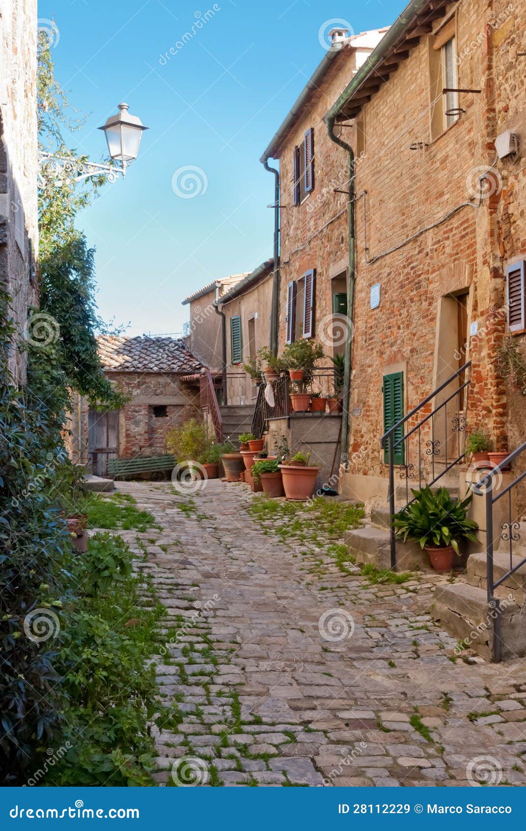 Alley in Chiusdino Medieval Village Stock Image - Image of house ...