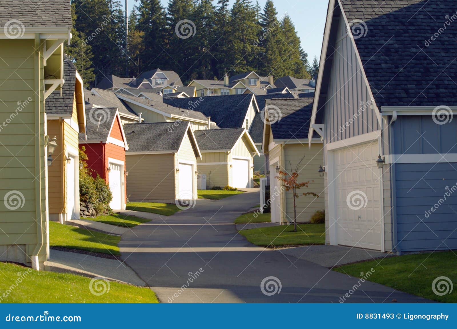 Alley of Garages stock image. Image of driveway, building - 8831493