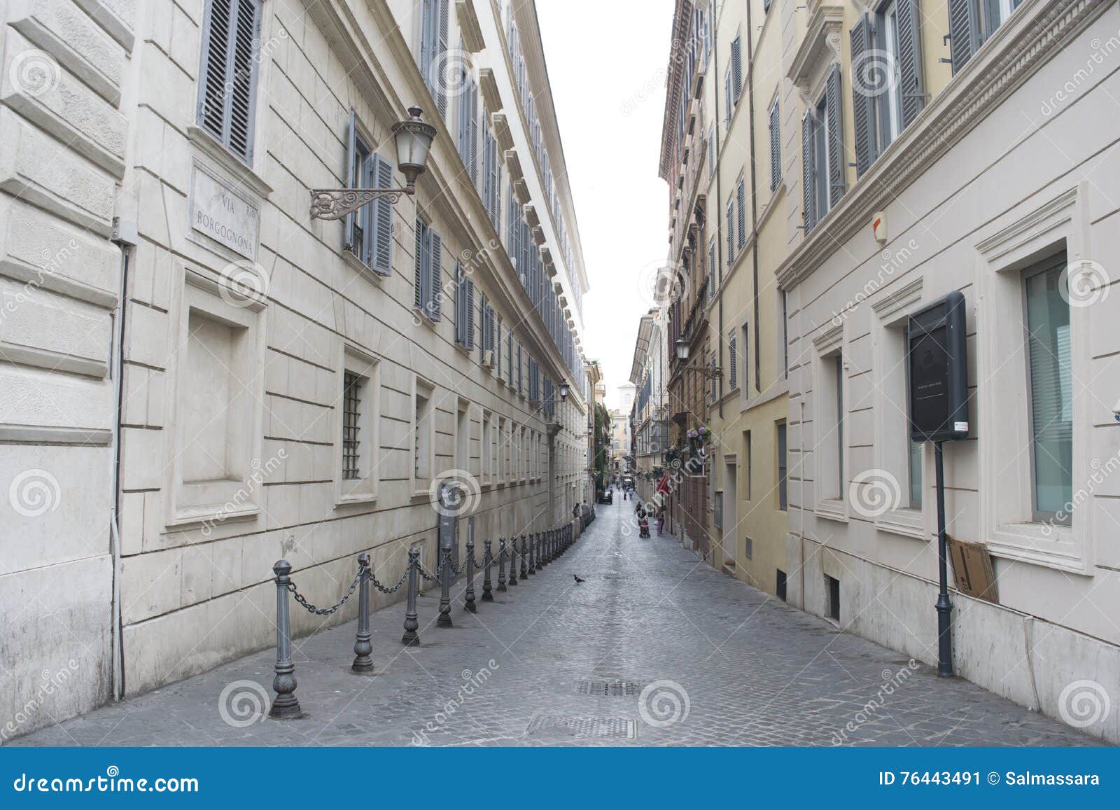 Alley in the Historical Centre of Rome Stock Image - Image of street ...