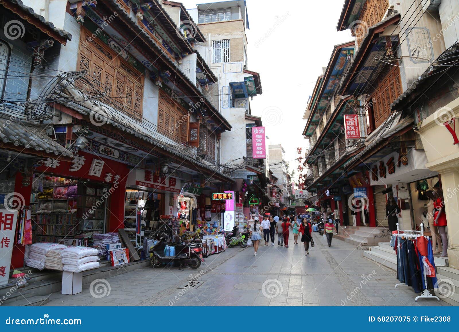 Alley in Kunming, China editorial image. Image of traditional - 60207075