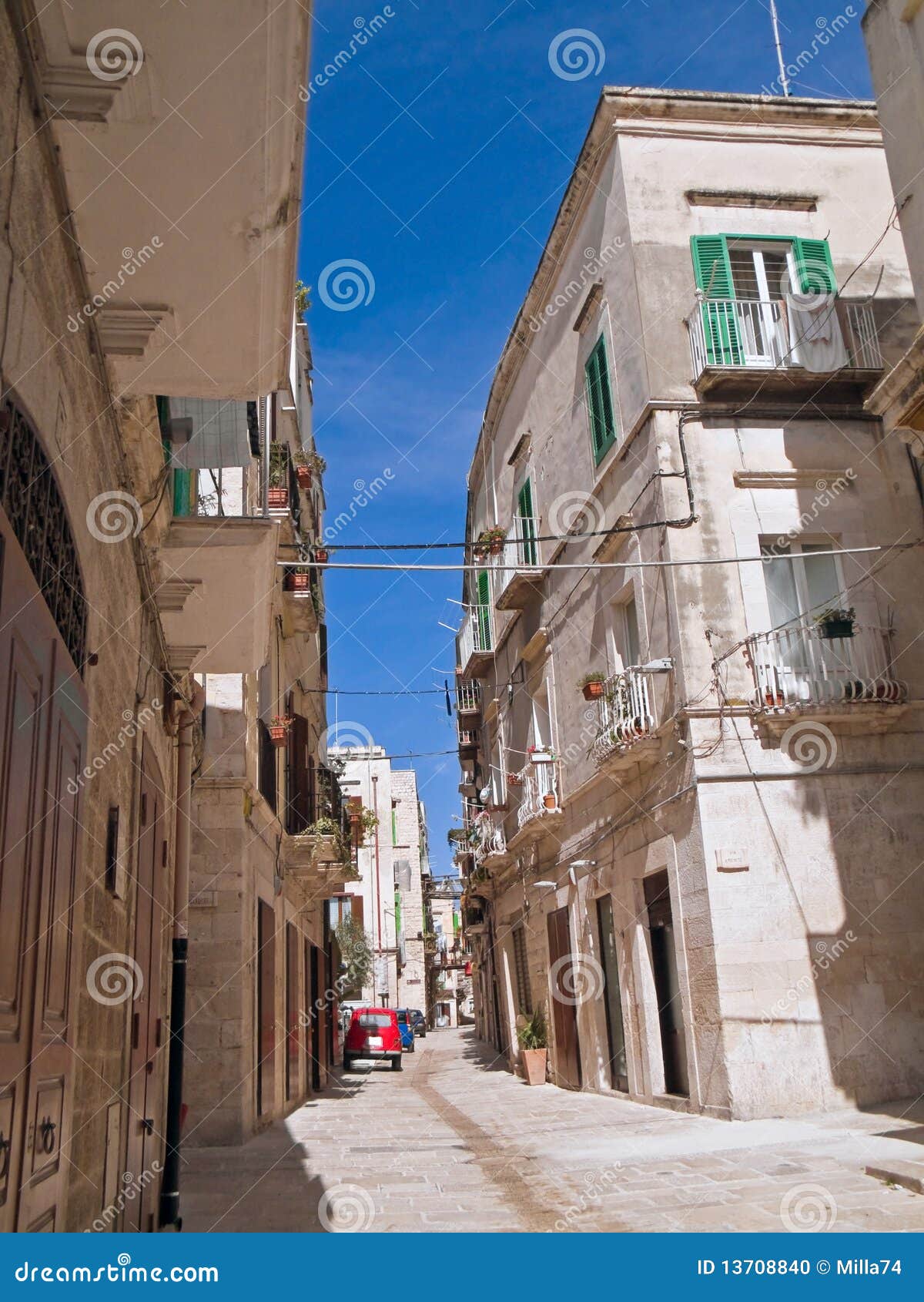 Alley in Oldtown of Molfetta. Apulia Stock Photo - Image of arch ...