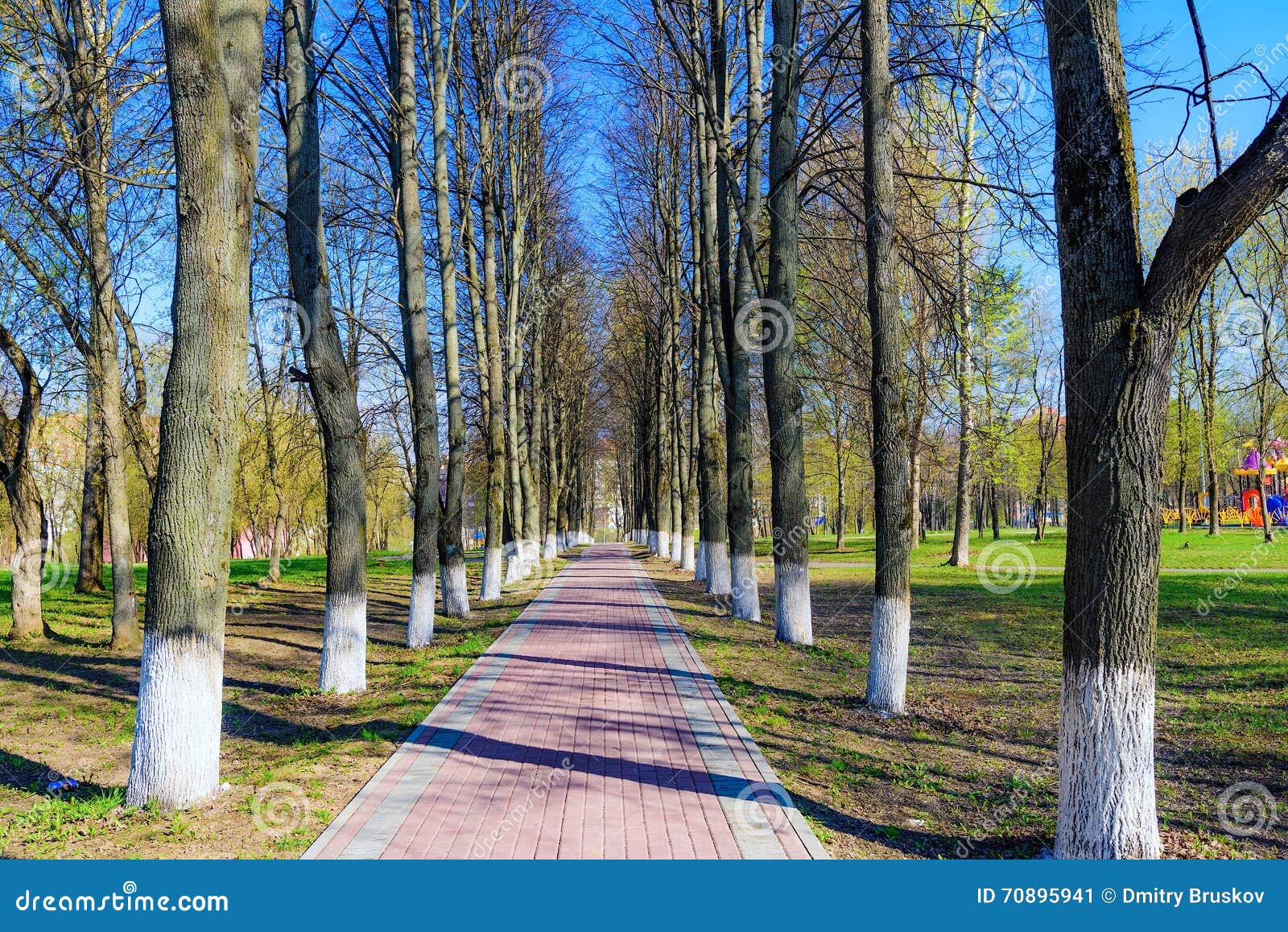 Alley spring sunny day stock image. Image of scene, alley - 70895941