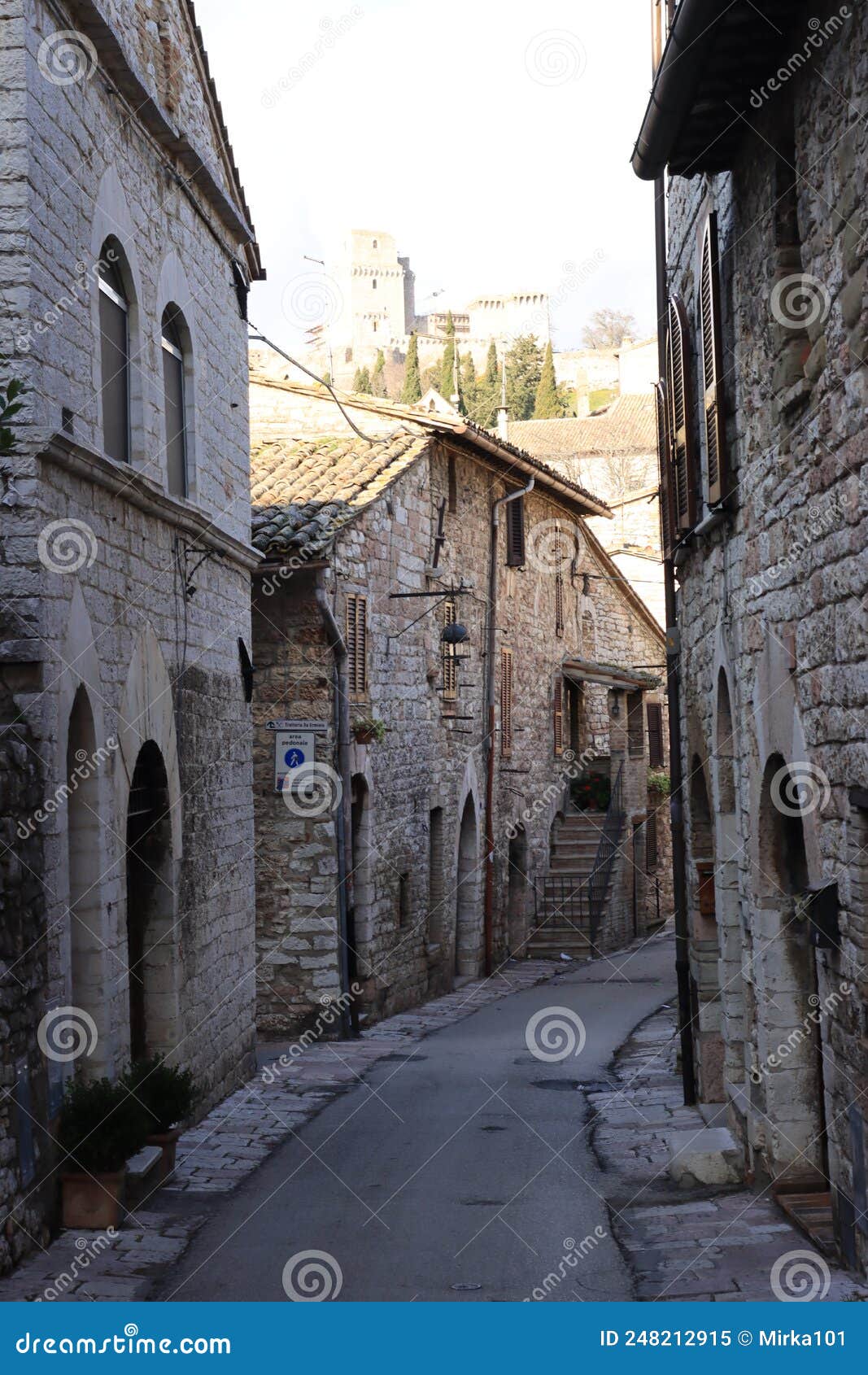 Alley in a Typical Landscape of Central Italy Stock Image - Image of ...