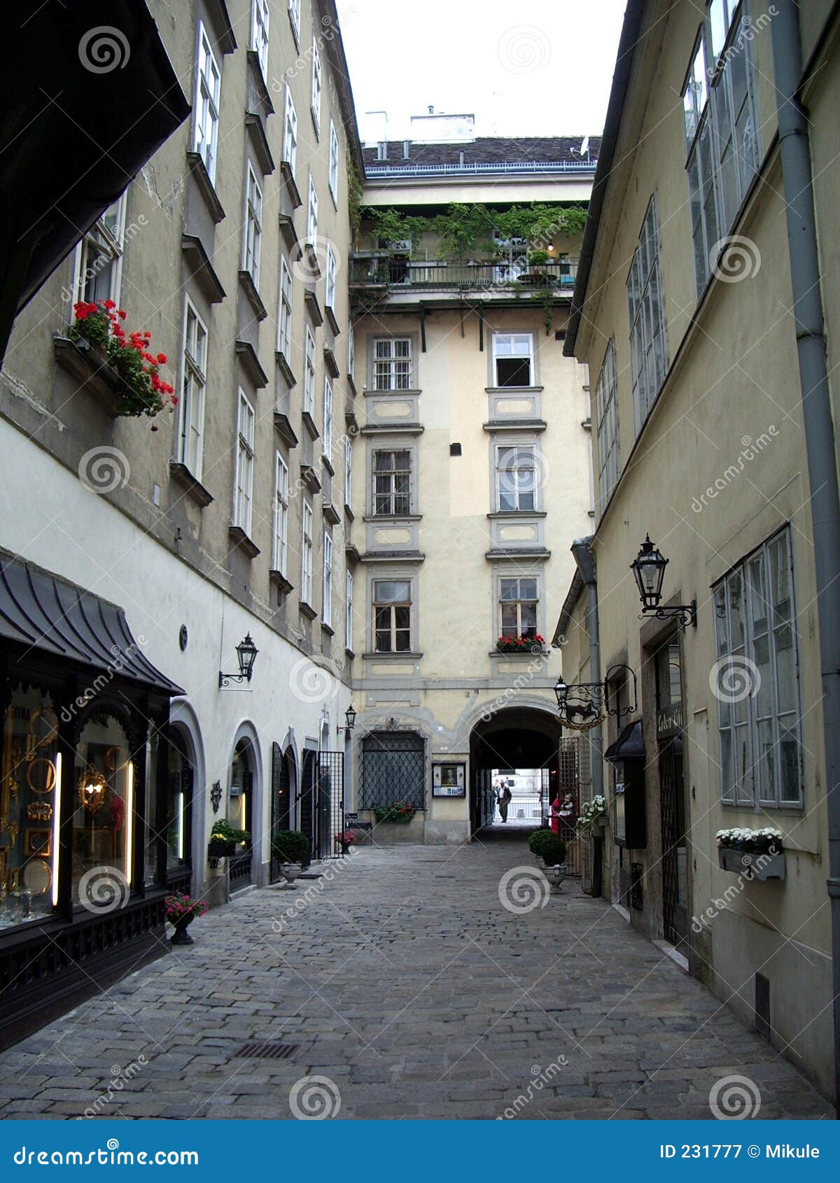 Alley Way - Vienna stock image. Image of white, cobble - 231777