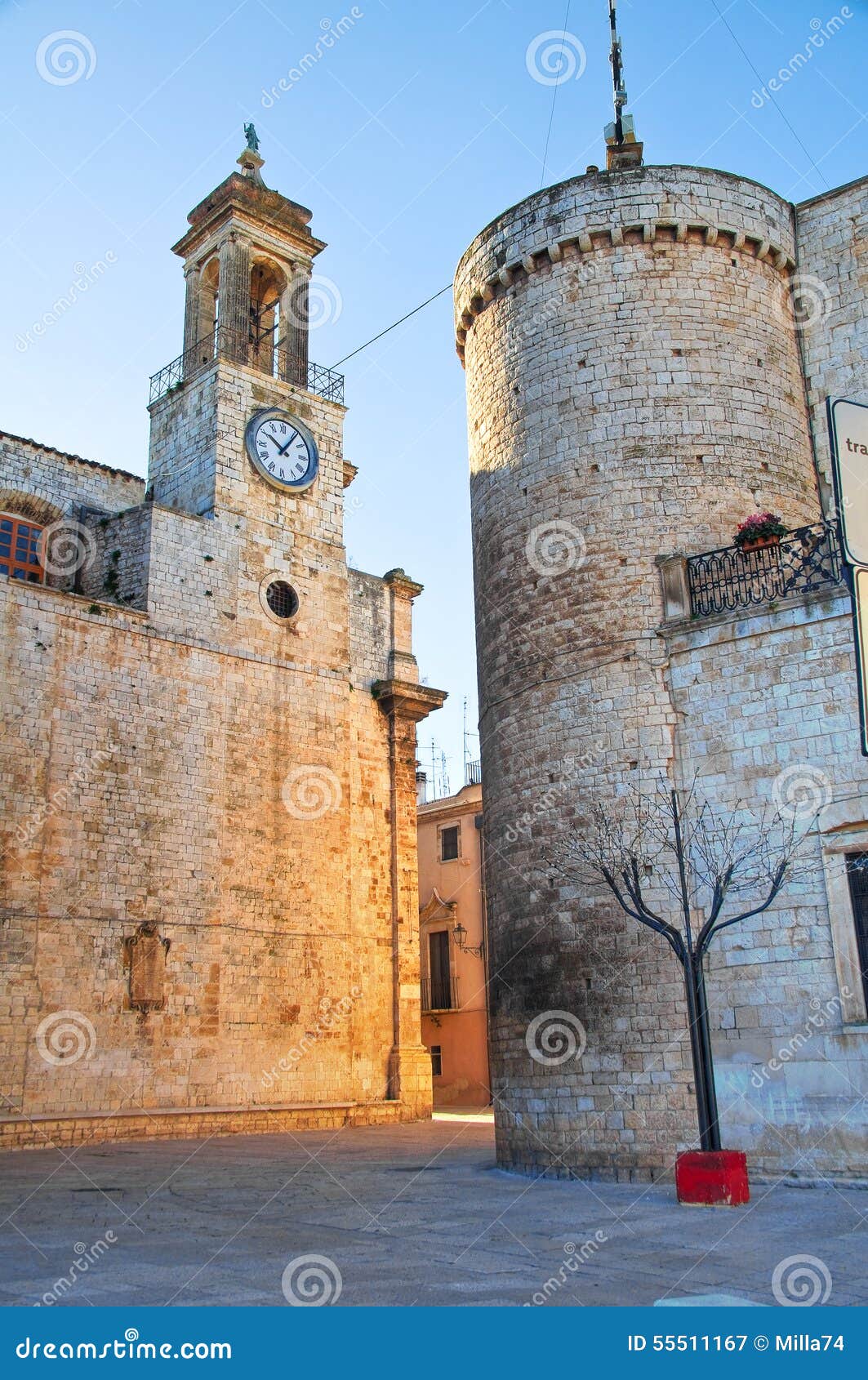 Alleyway. Bitritto. Puglia. Italy. Stock Image - Image of clocktower ...
