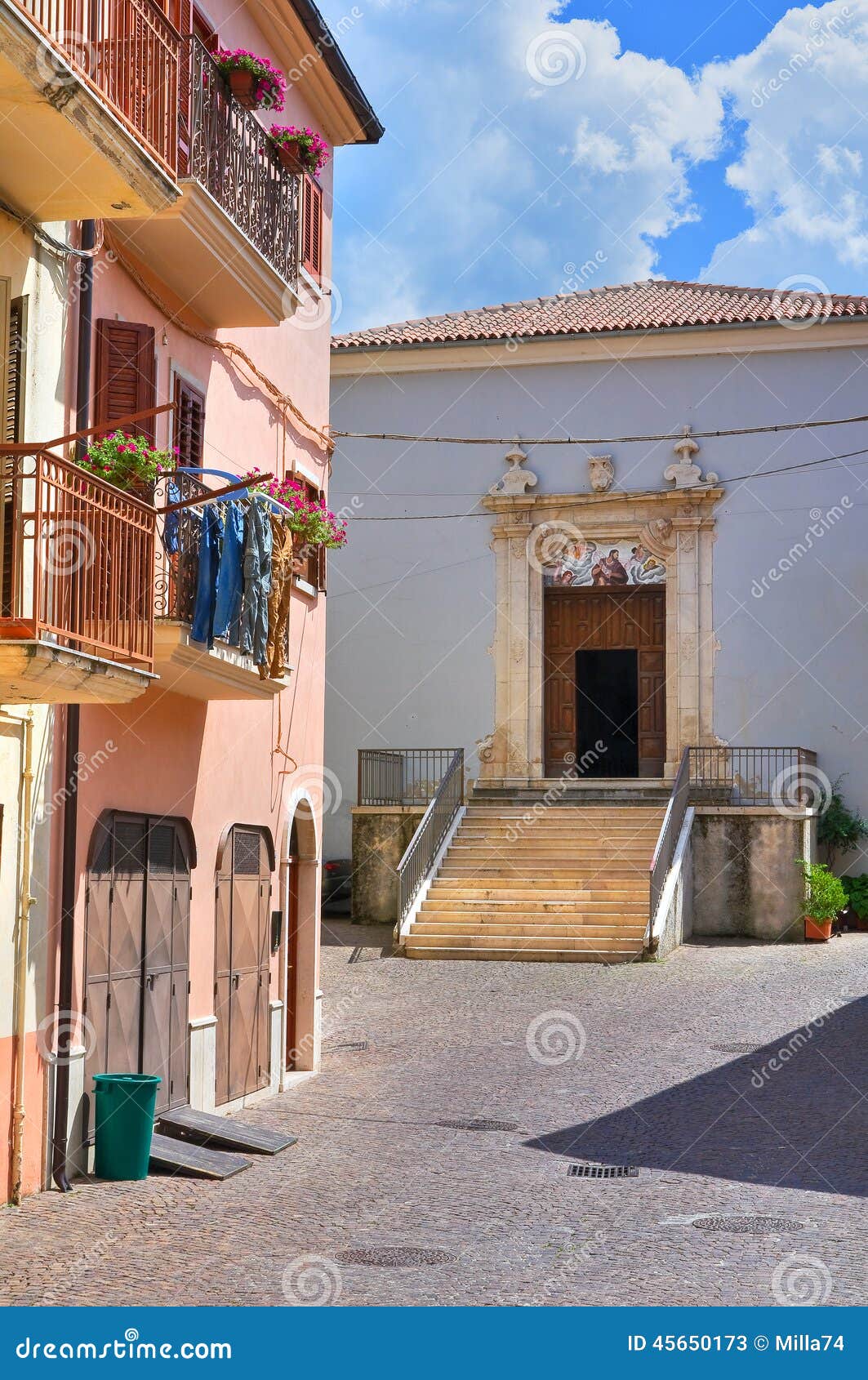 Alleyway. Brienza. Basilicata. Italy. Stock Image - Image of monument ...