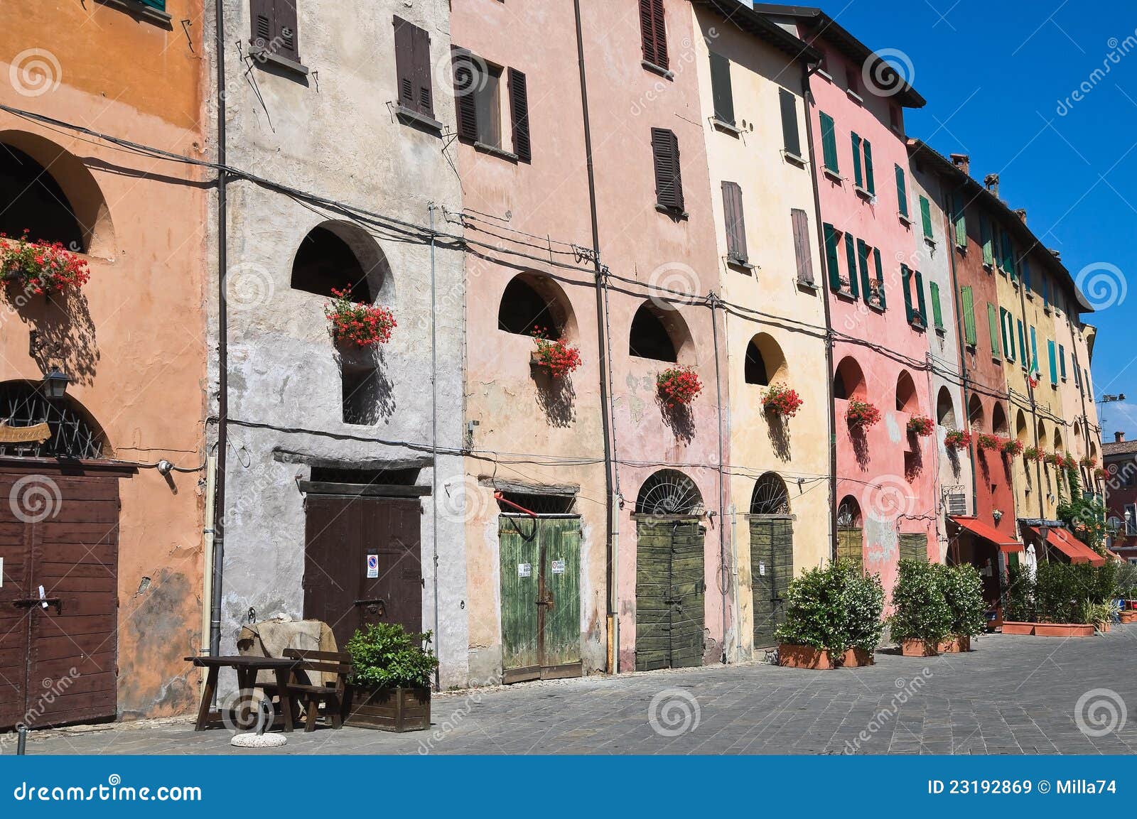 Alleyway. Brisighella. Emilia-Romagna. Italy. Stock Image - Image of ...