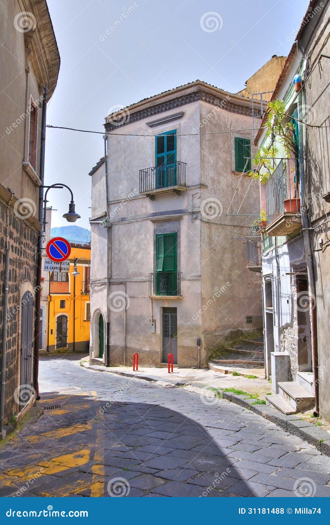 Alleyway. Melfi. Basilicata. Italy. Stock Photo - Image of exterior ...