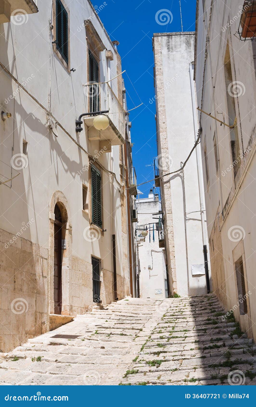 Alleyway. Putignano. Puglia. Italy. Stock Image - Image of medieval ...