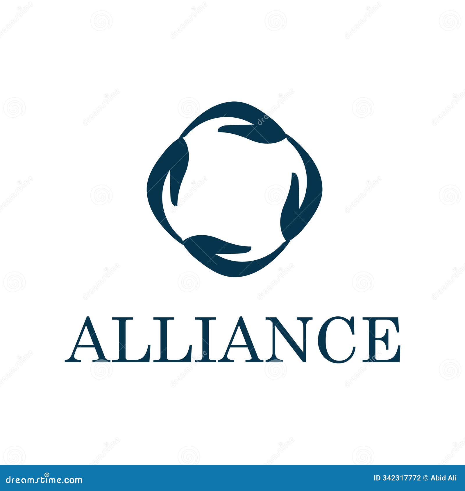 Alliance Hands Group Logo Design Vector Illustration | CartoonDealer ...