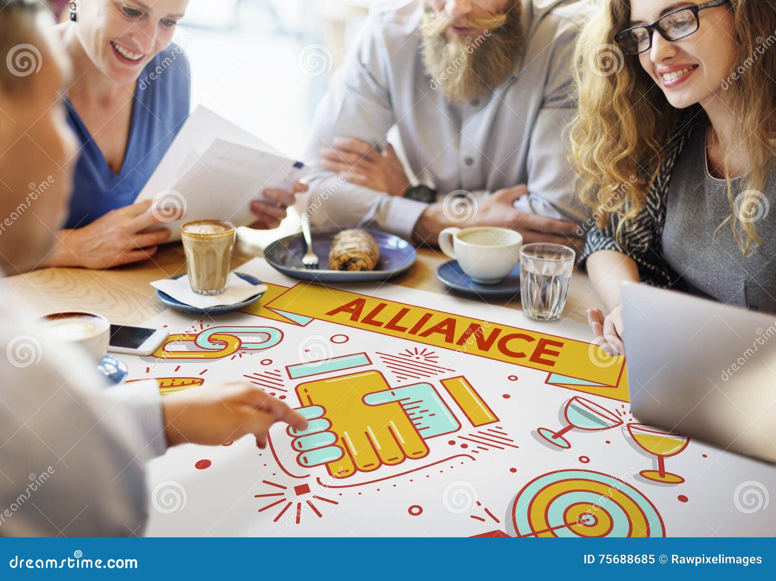 Alliance Team Together Collaboration Partnership Concept Stock Image ...