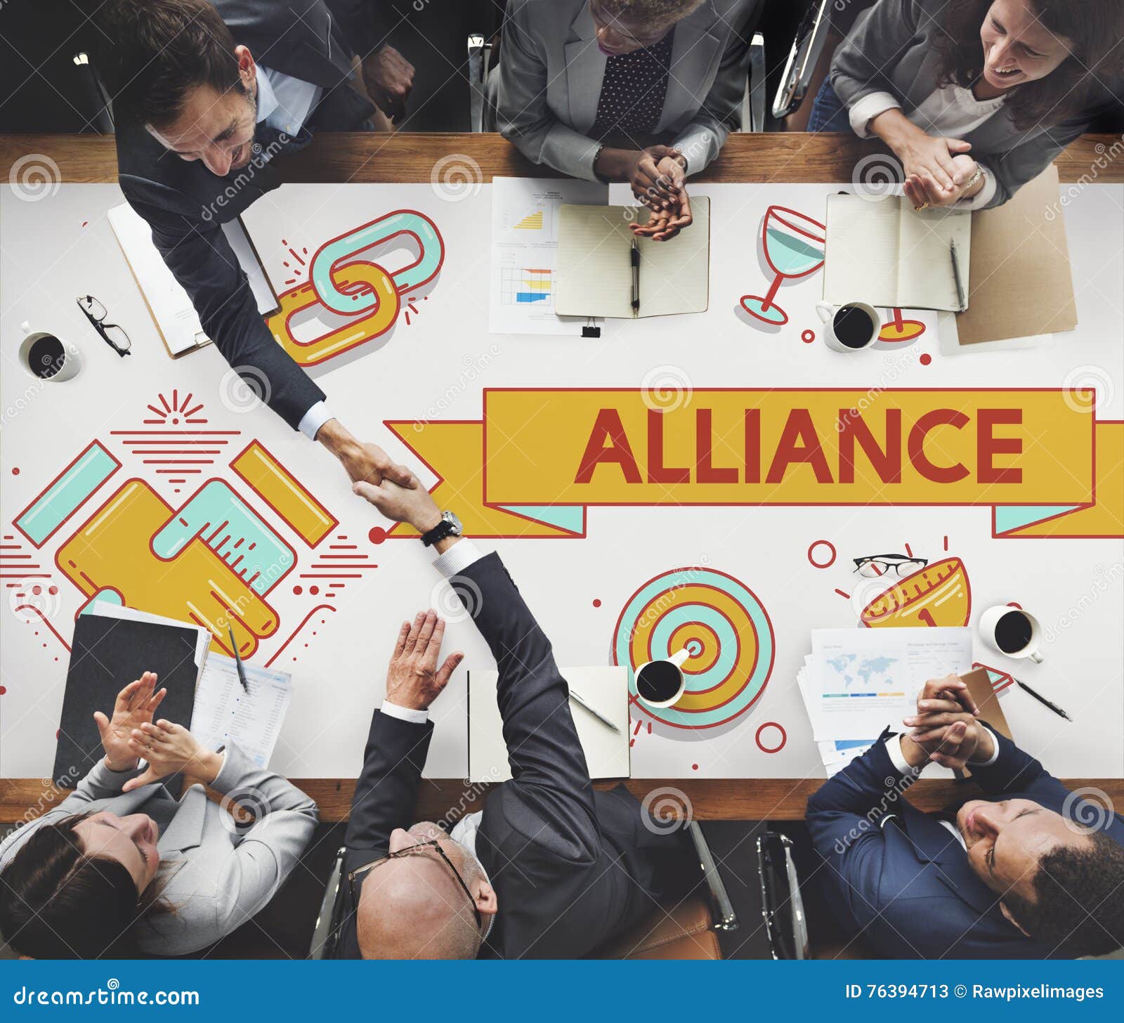 Alliance Team Together Collaboration Partnership Concept Stock Image ...
