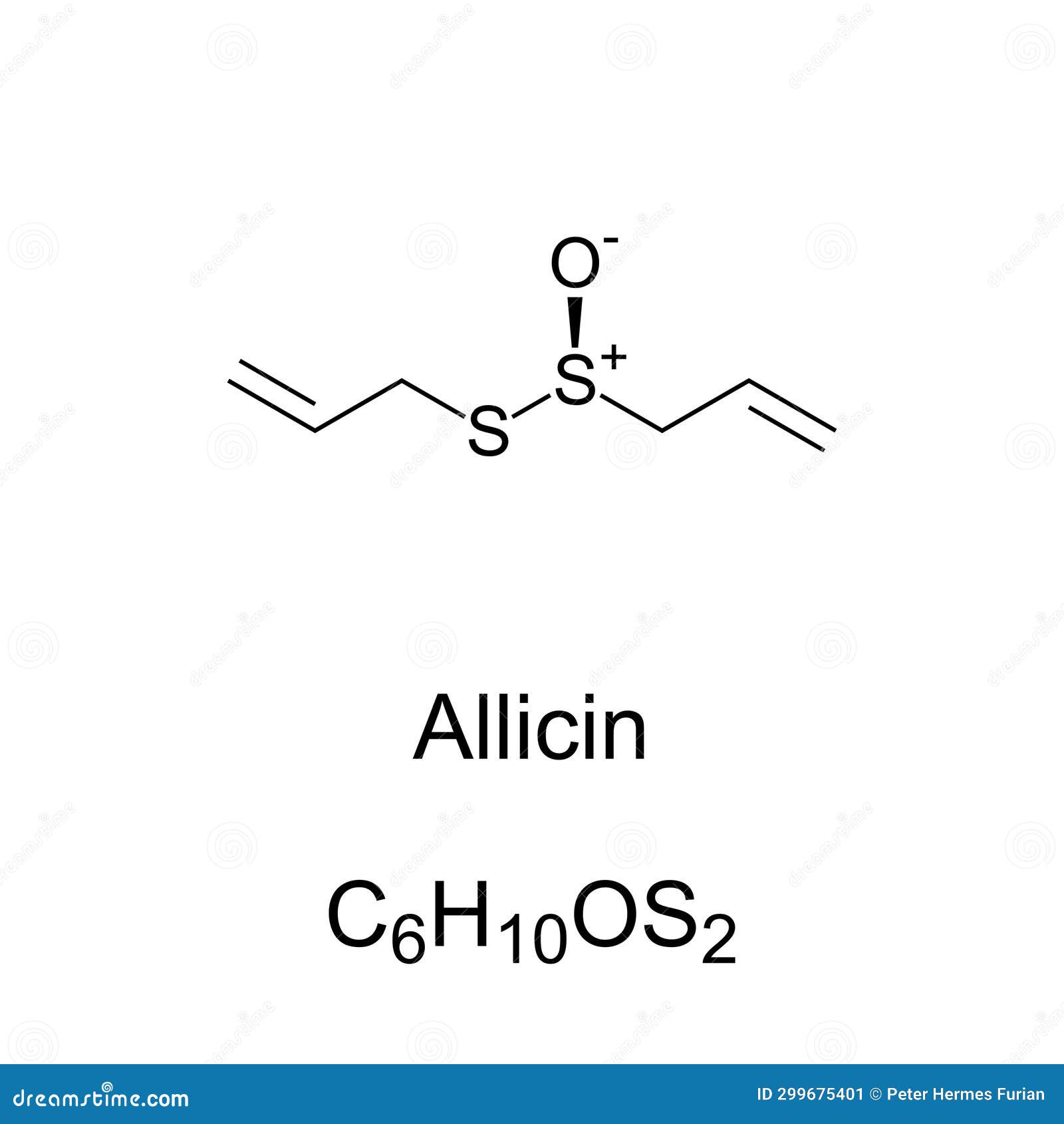 Allicin, the Aroma of Fresh Garlic, Chemical Formula and Structure ...