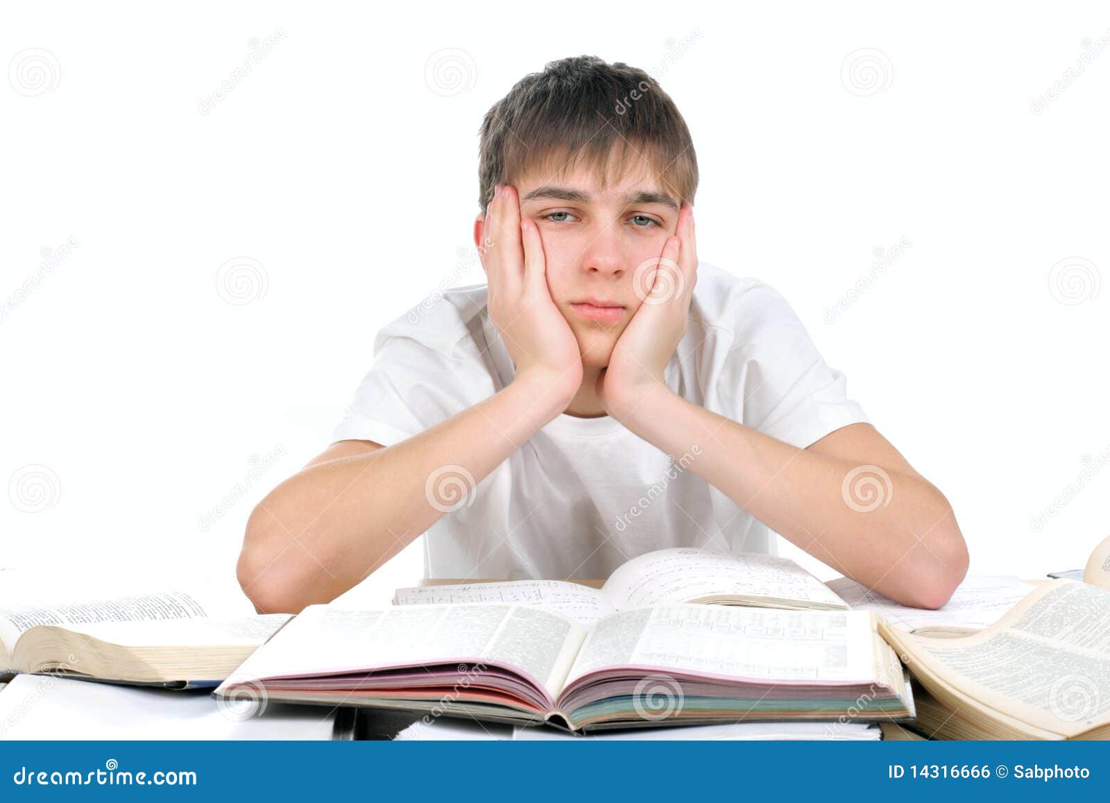 Allievo annoiato fotografia stock. Immagine di maschio - 14316666
