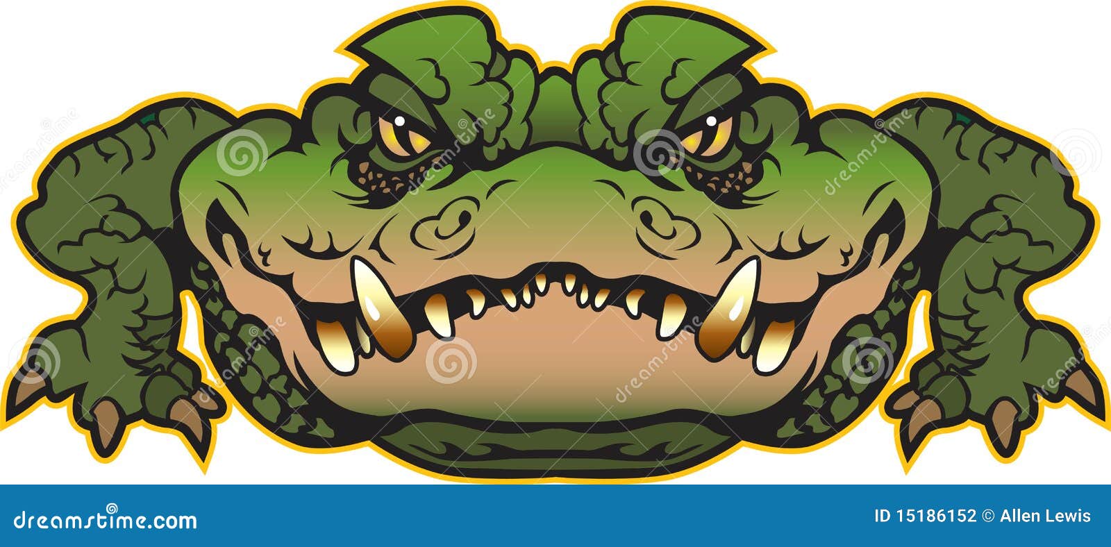 Alligator stock vector. Illustration of angry, mean, lizard - 15186152