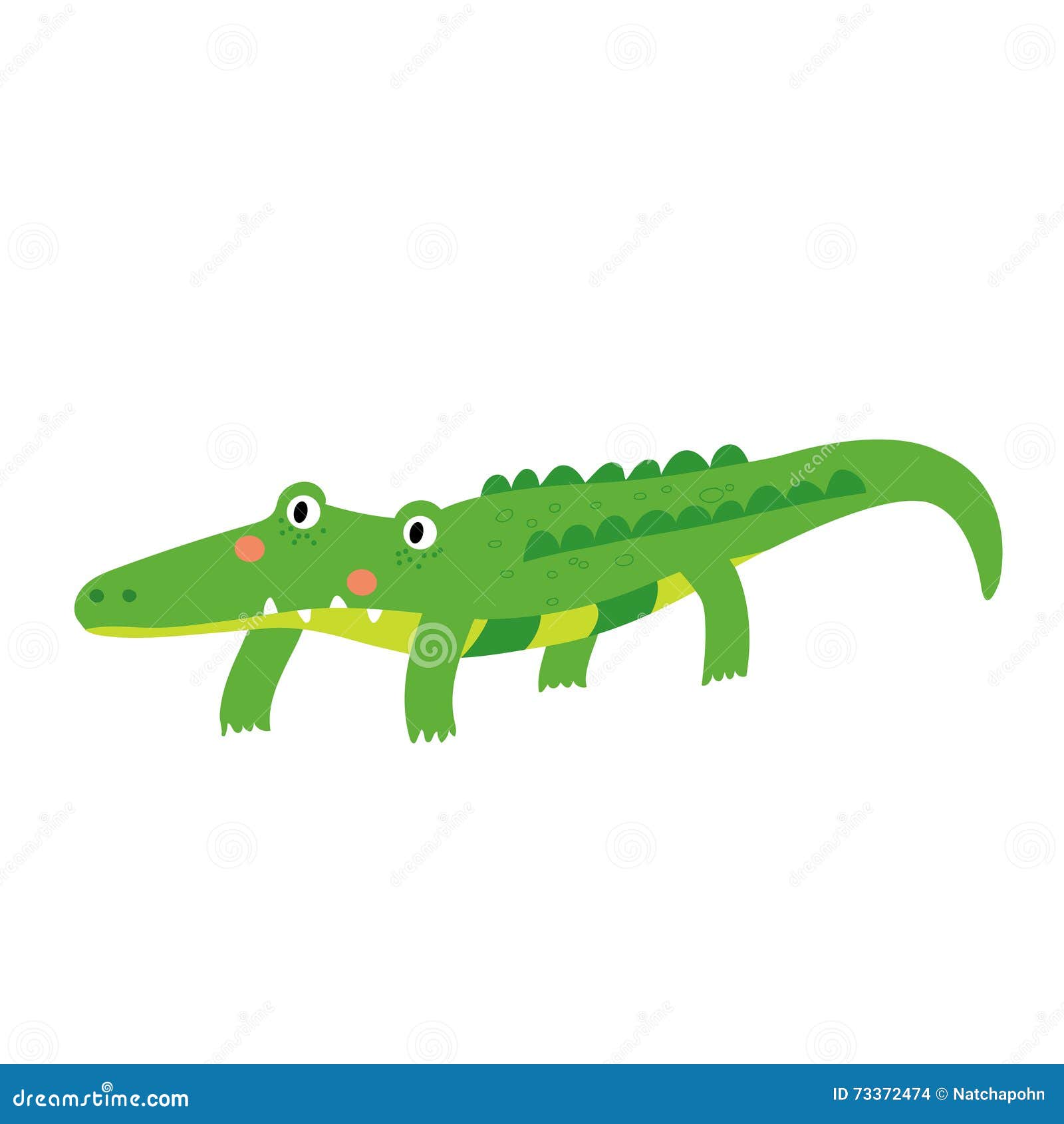 An Alligator Cartoon Character. Stock Vector - Illustration of curious ...
