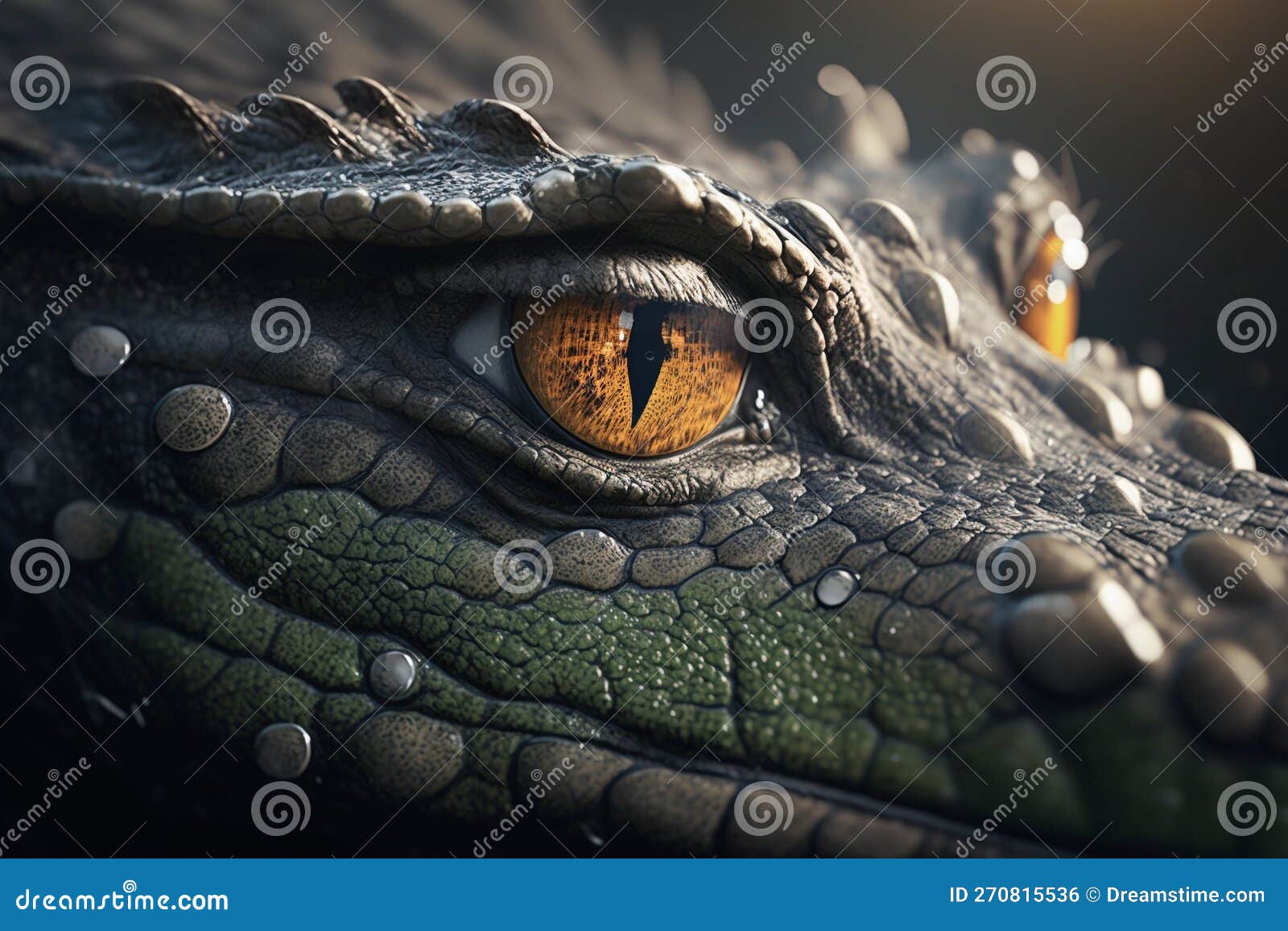 Alligator Eye Close Up View Stock Illustration - Illustration of brazil ...