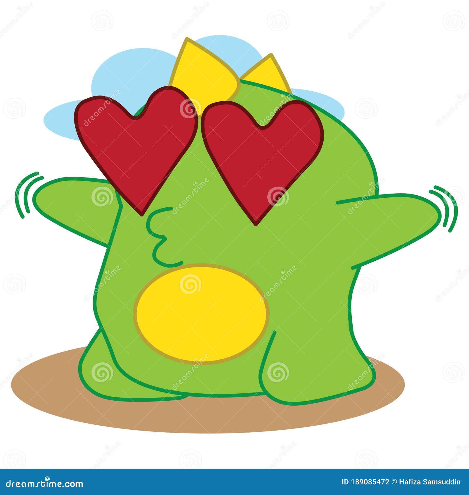 Alligator in Love. Vector Illustration Decorative Design Stock Vector ...