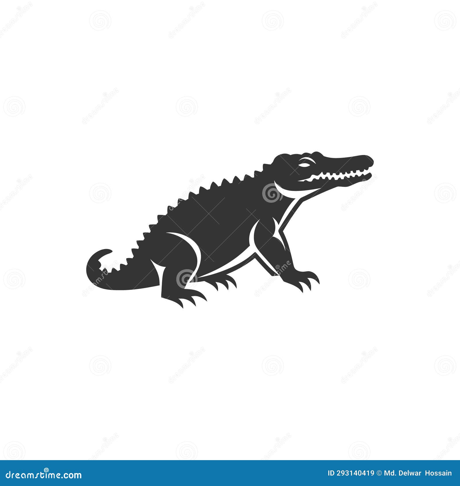 Alligator reptile icon stock vector. Illustration of advertising ...