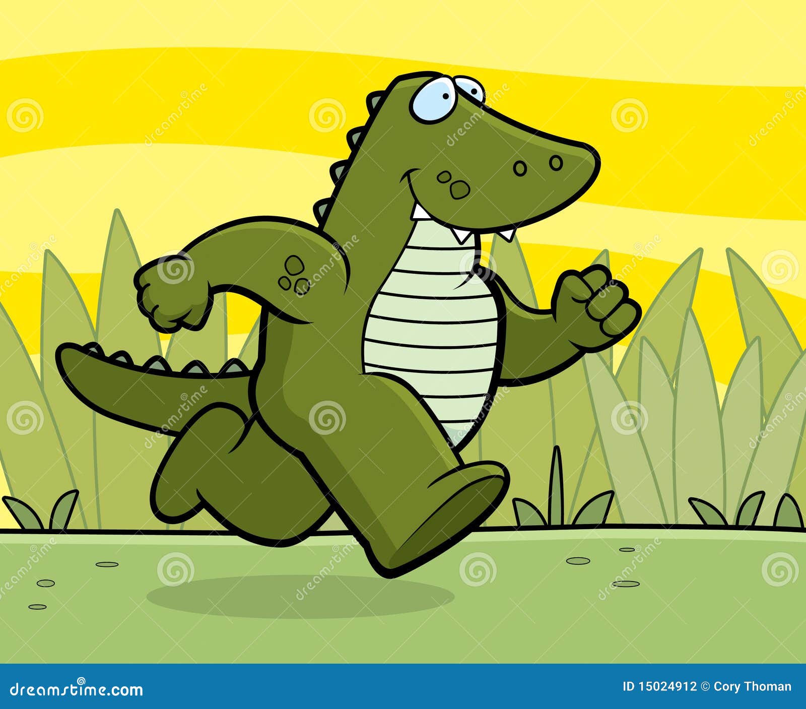 Alligator Running stock vector. Illustration of smiling - 15024912