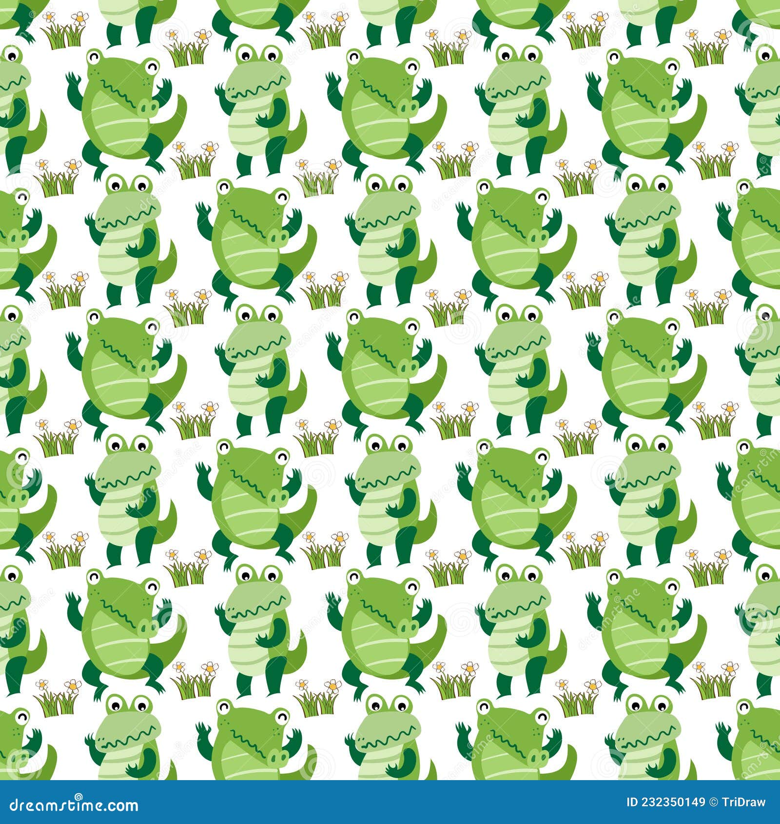 Alligator Seamless Pattern Design Stock Vector - Illustration of jungle ...