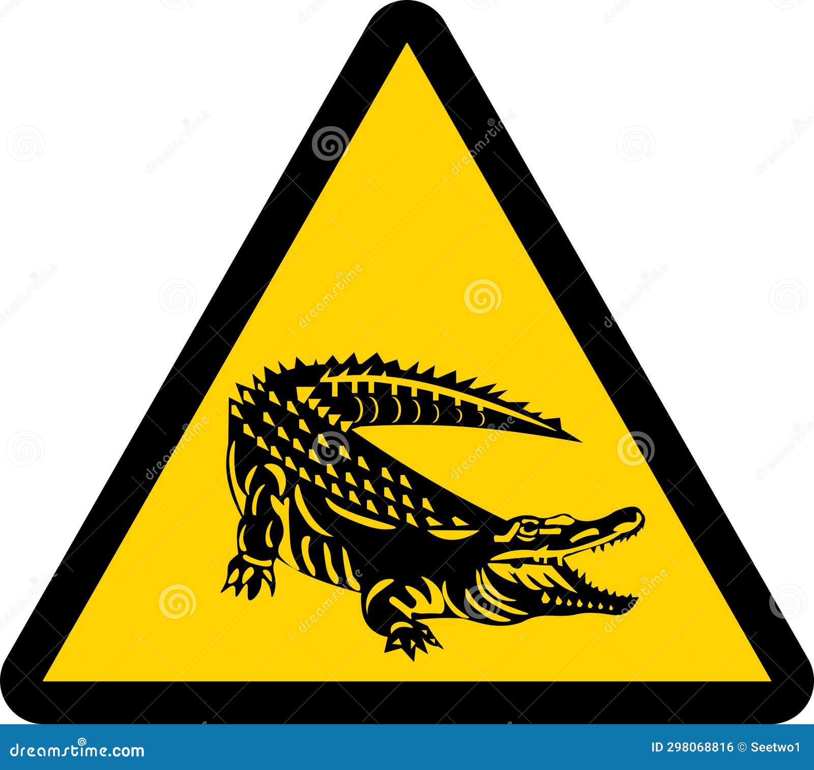 Alligator Warning Sign, Danger - Alligators Present Avoid Attack, Stay ...