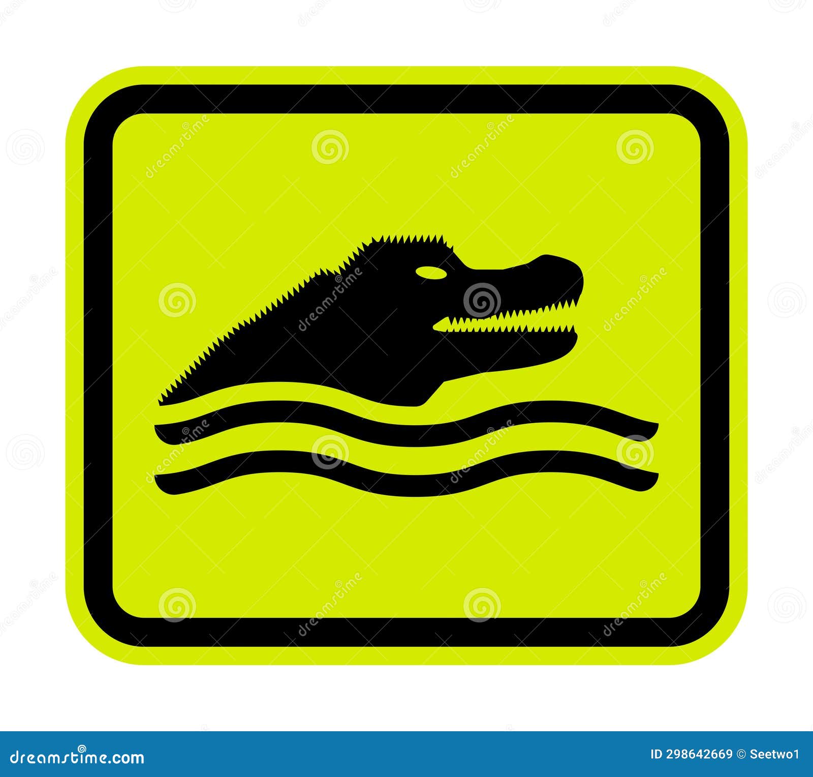 Alligator Sign, Alligator Area Sign Stock Vector - Illustration of ...