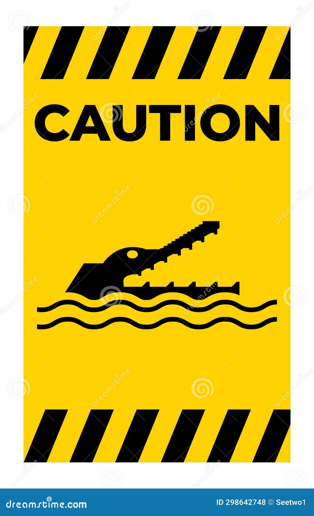 Alligator Sign, Alligator Area Sign Stock Vector - Illustration of ...
