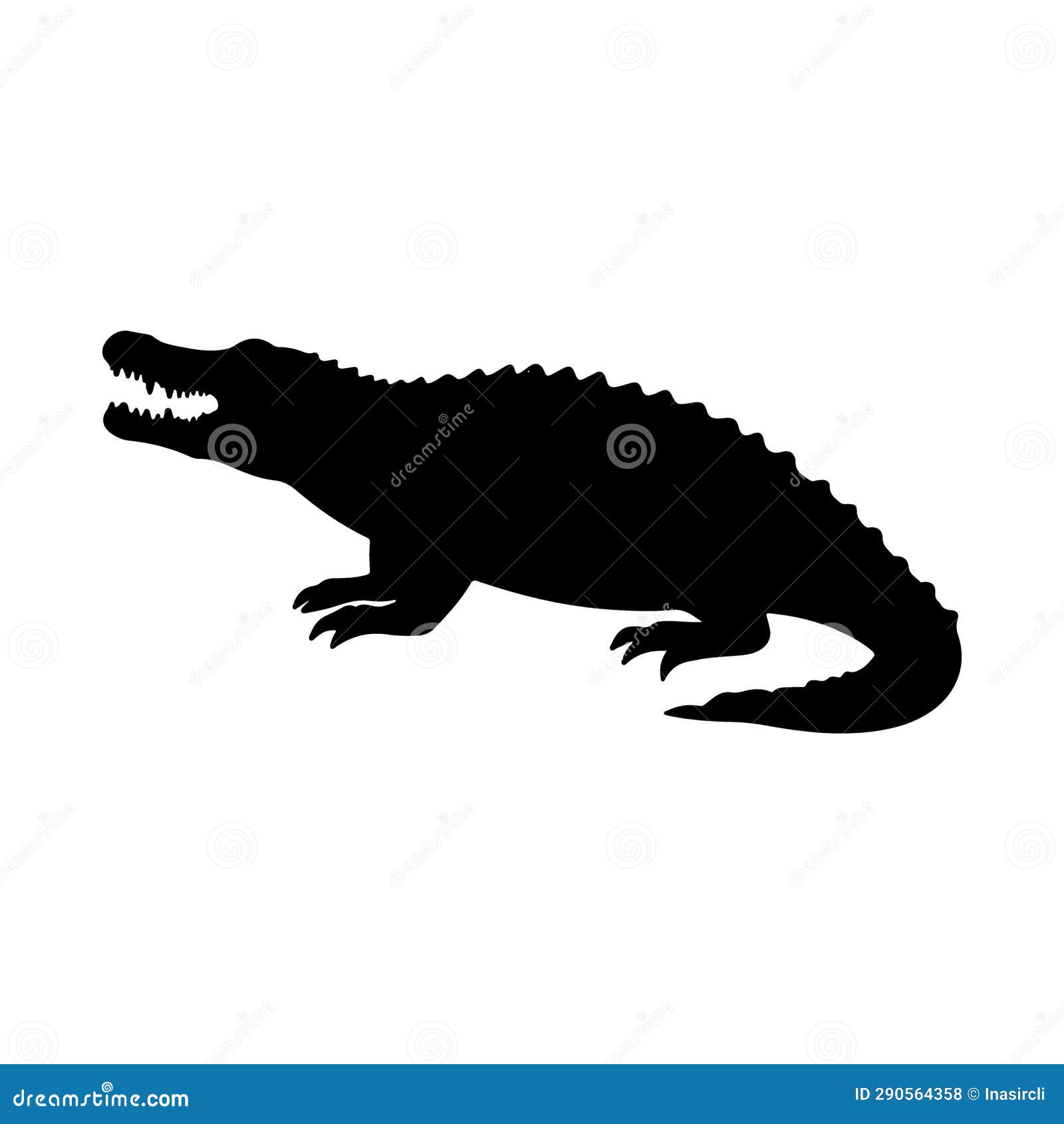 Alligator silhouette stock illustration. Illustration of reptile ...