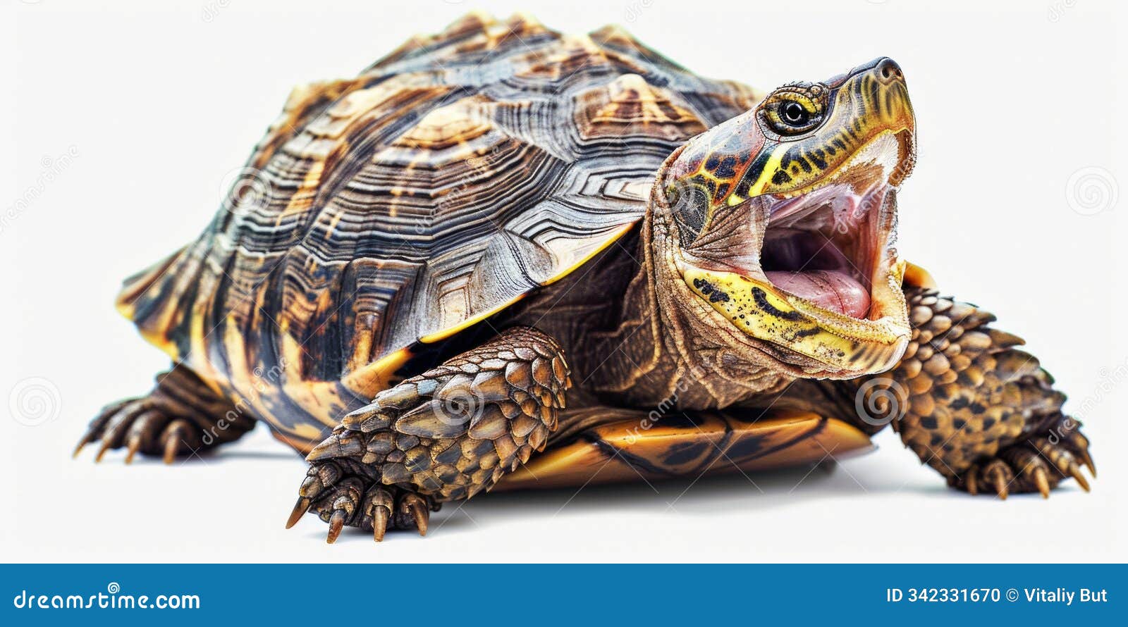 Alligator Snapping Turtle is Captured in a Still Position Revealing Its ...