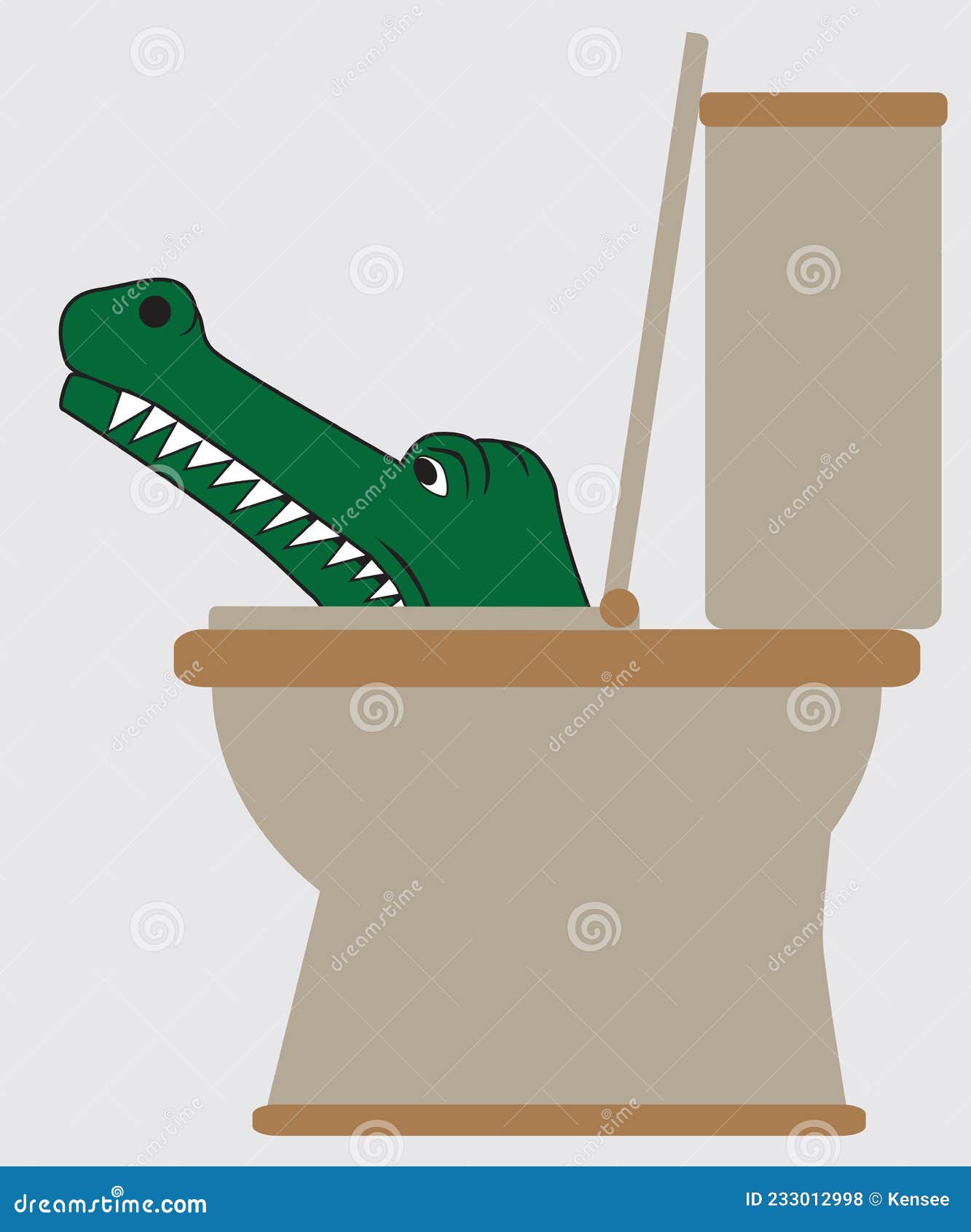 Alligator in the Toilet stock vector. Illustration of eyes - 233012998