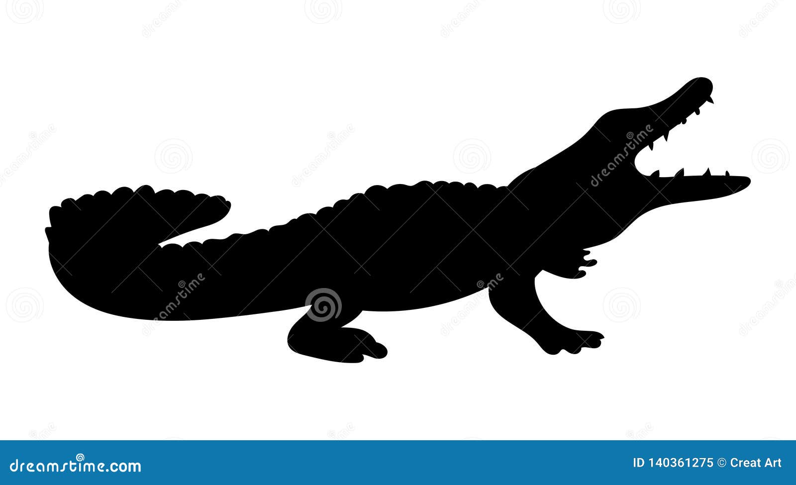 Alligator Vector Illustration Black Silhouette Stock Vector ... Alligator Vector Illustration Black Silhouette Stock Vector ...