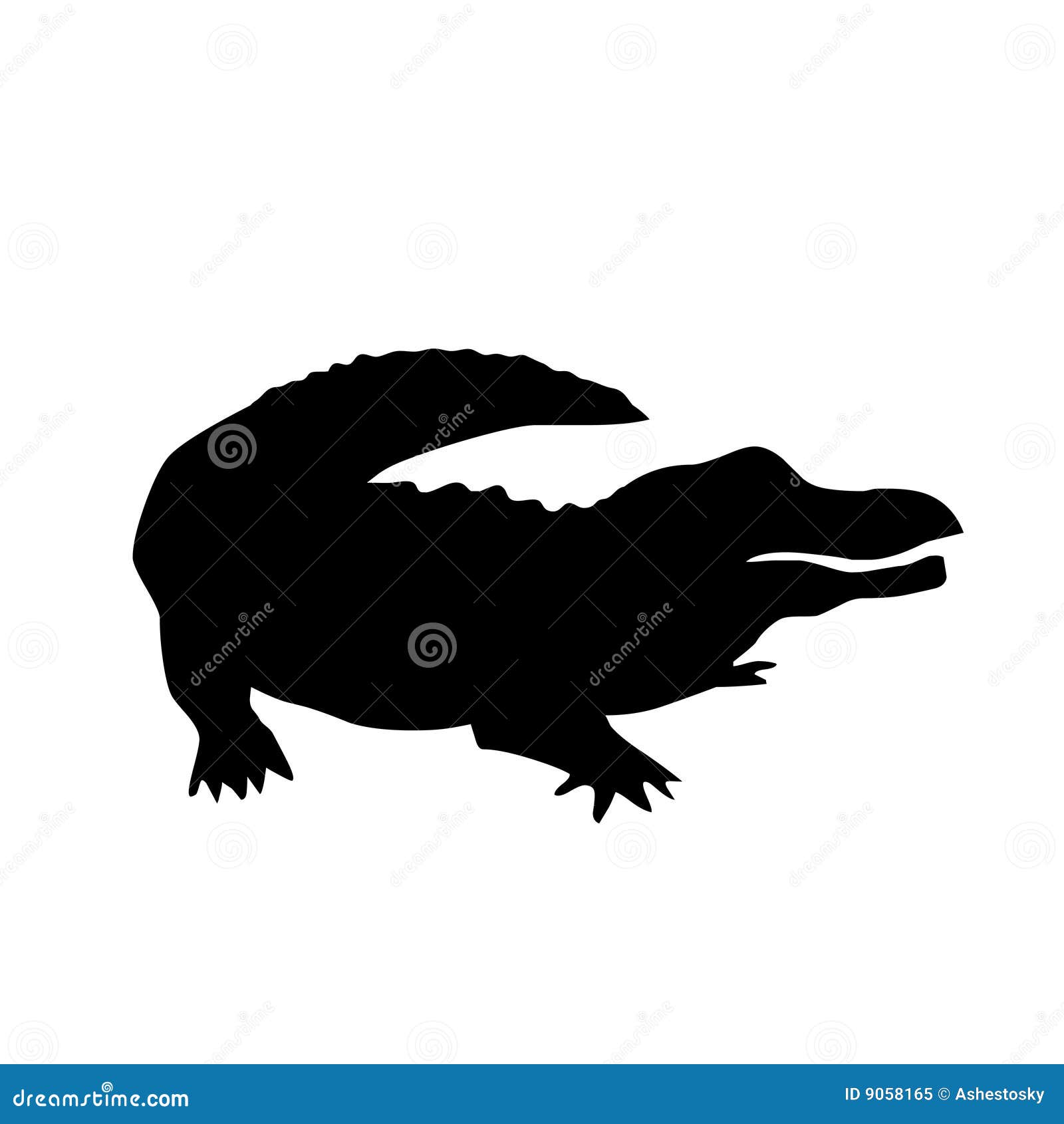 Alligator Vector Silhouette Stock Vector - Illustration of florida ...