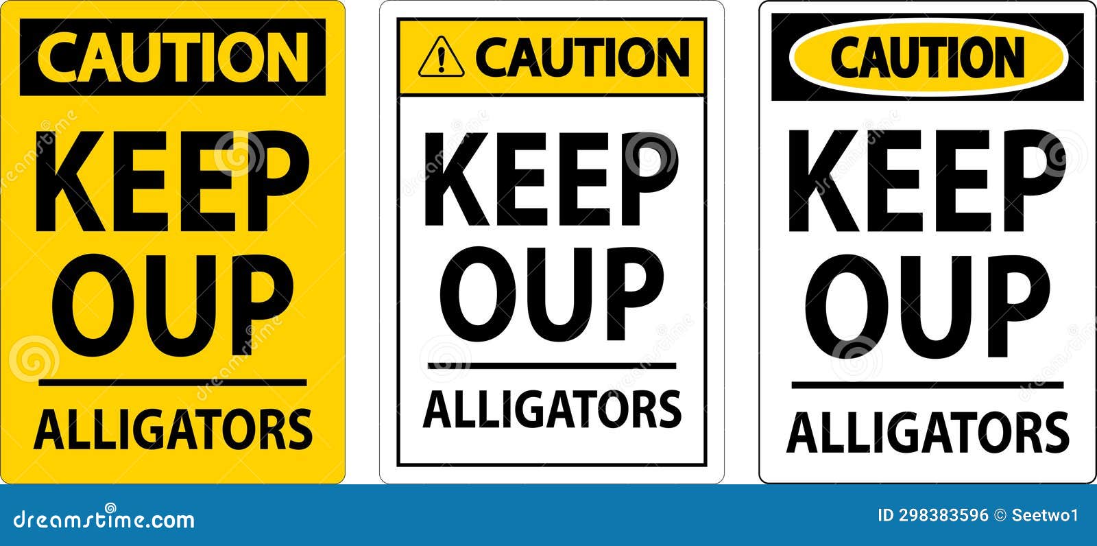 Alligator Warning Sign: Danger Keep Out - Alligators Stock Vector ...