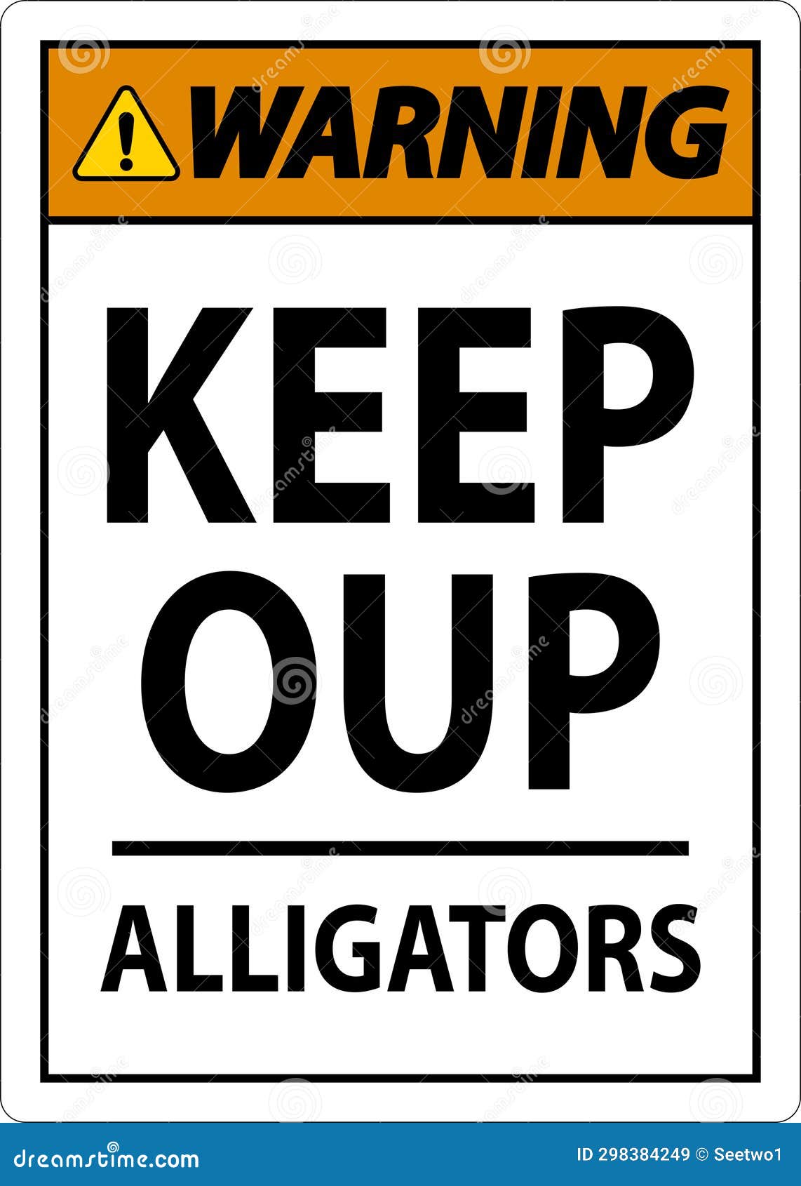 Alligator Warning Sign: Danger Keep Out - Alligators Stock Vector ...
