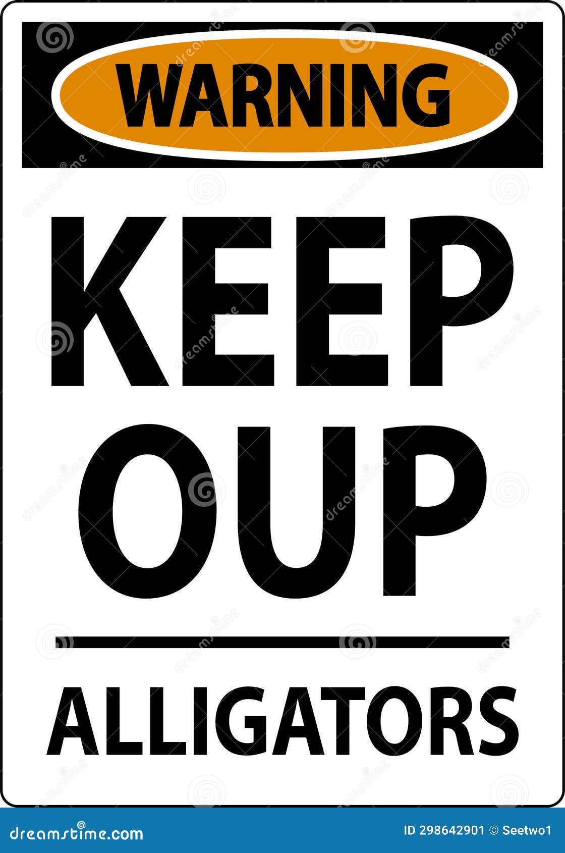 Alligator Warning Sign: Danger Keep Out - Alligators Stock Vector ...