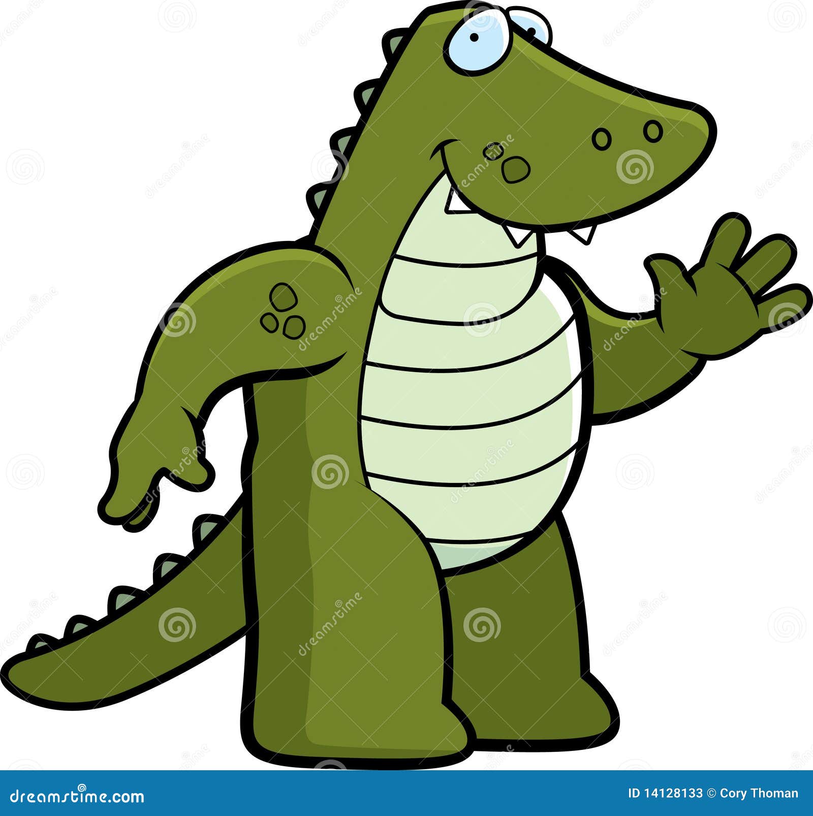 Alligator Waving stock vector. Illustration of reptile - 14128133