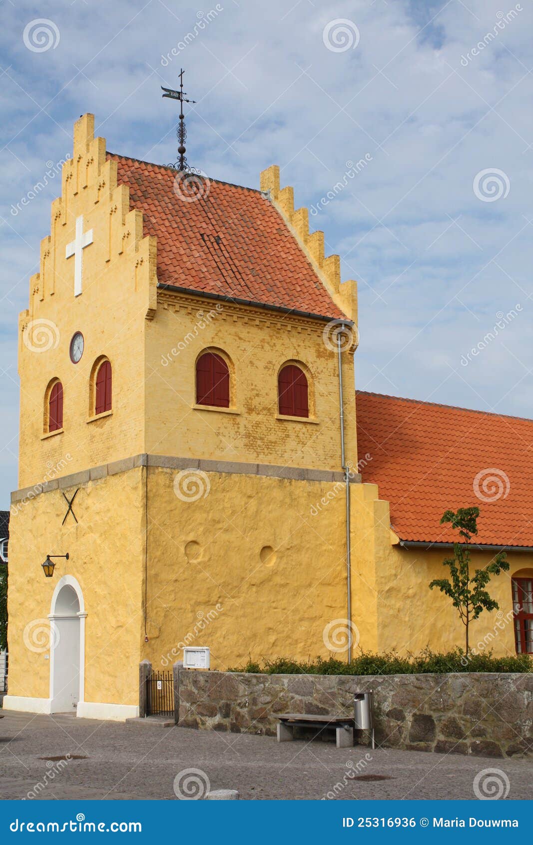 Allinge Church stock photo. Image of bornholm, entrance - 25316936