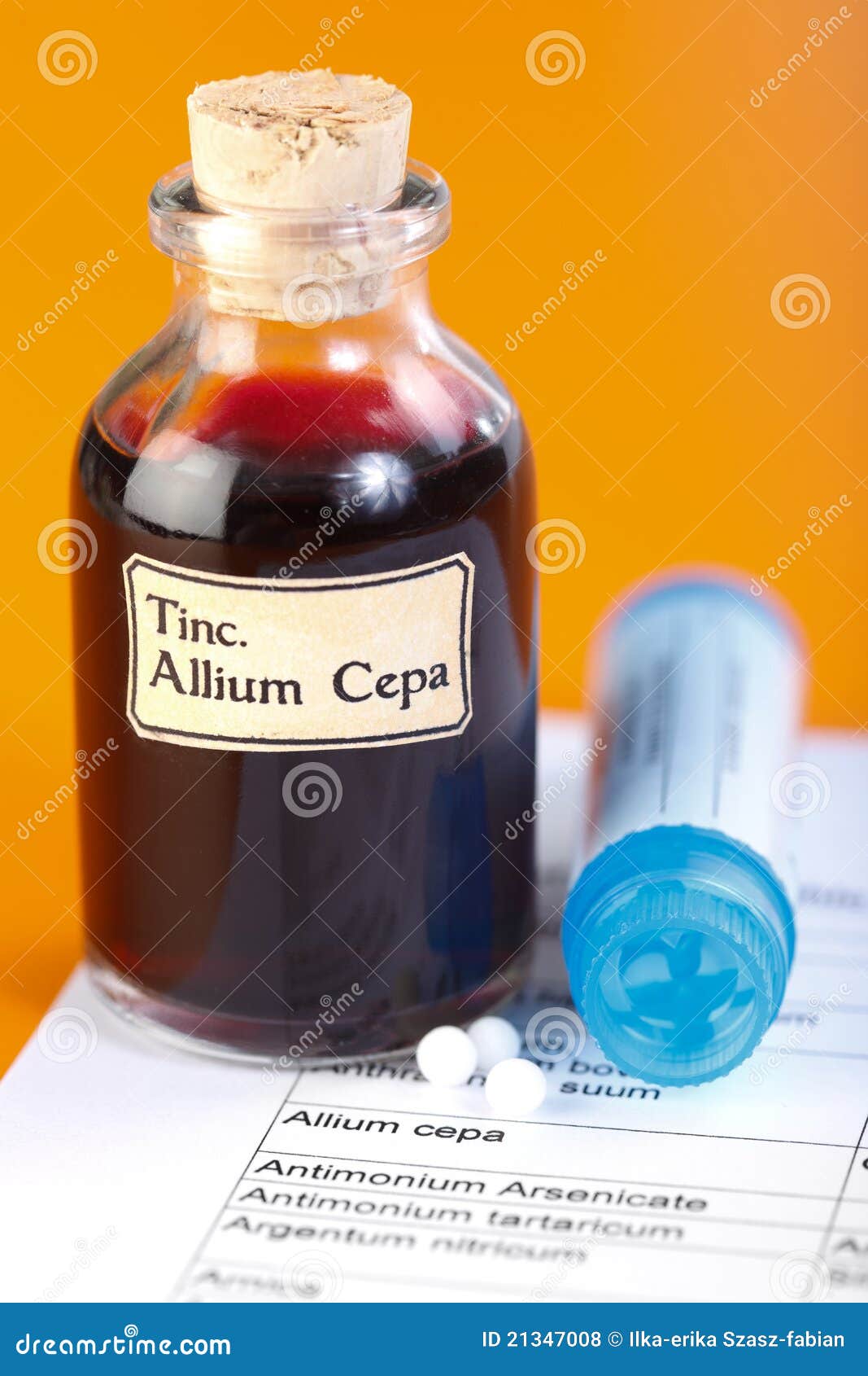 Allium Cepa Plant Extract and Homeopathic Pills Stock Photo - Image of ...