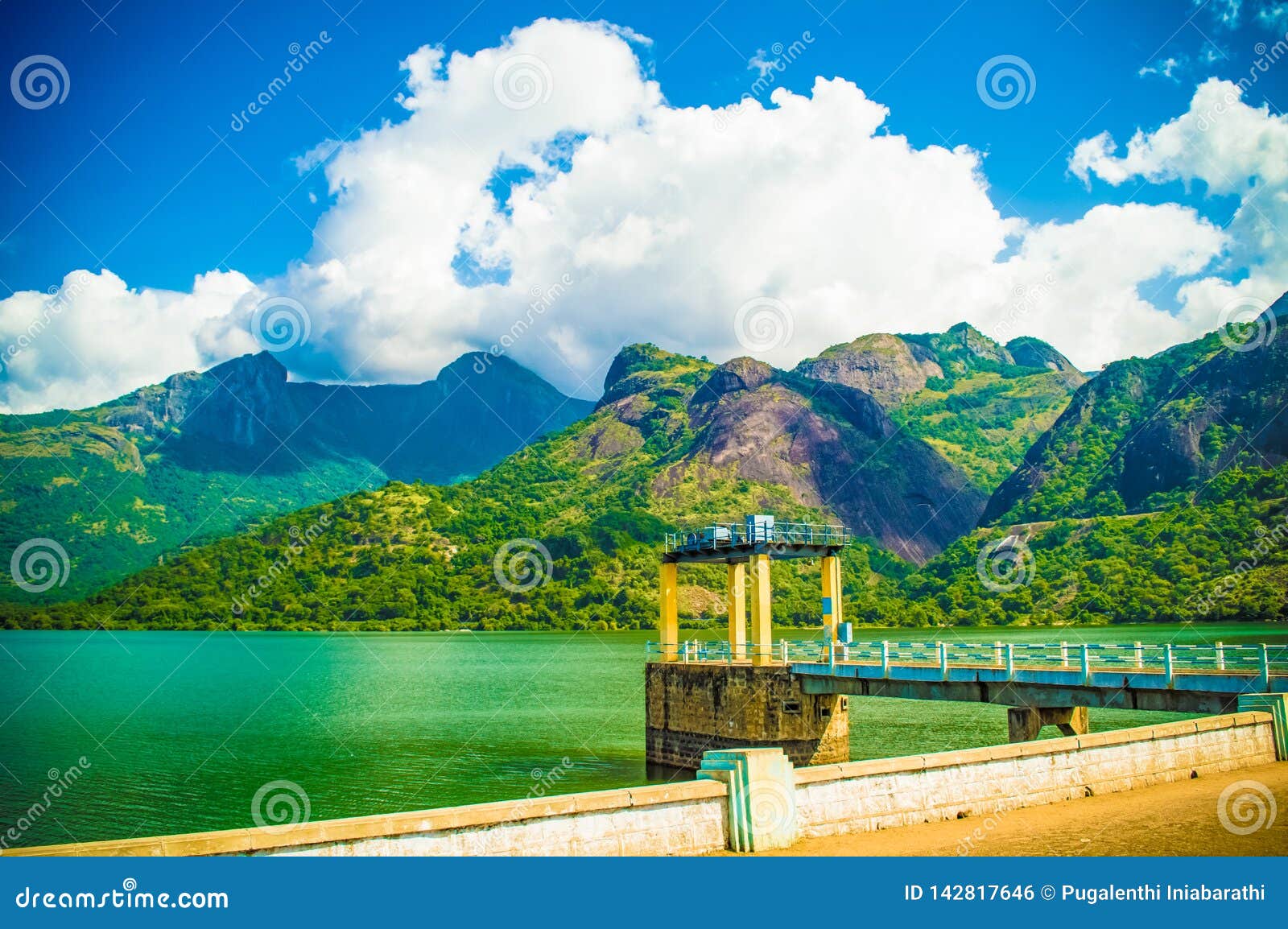 Alliyar Dam View Valparai stock photo. Image of grass - 142817646