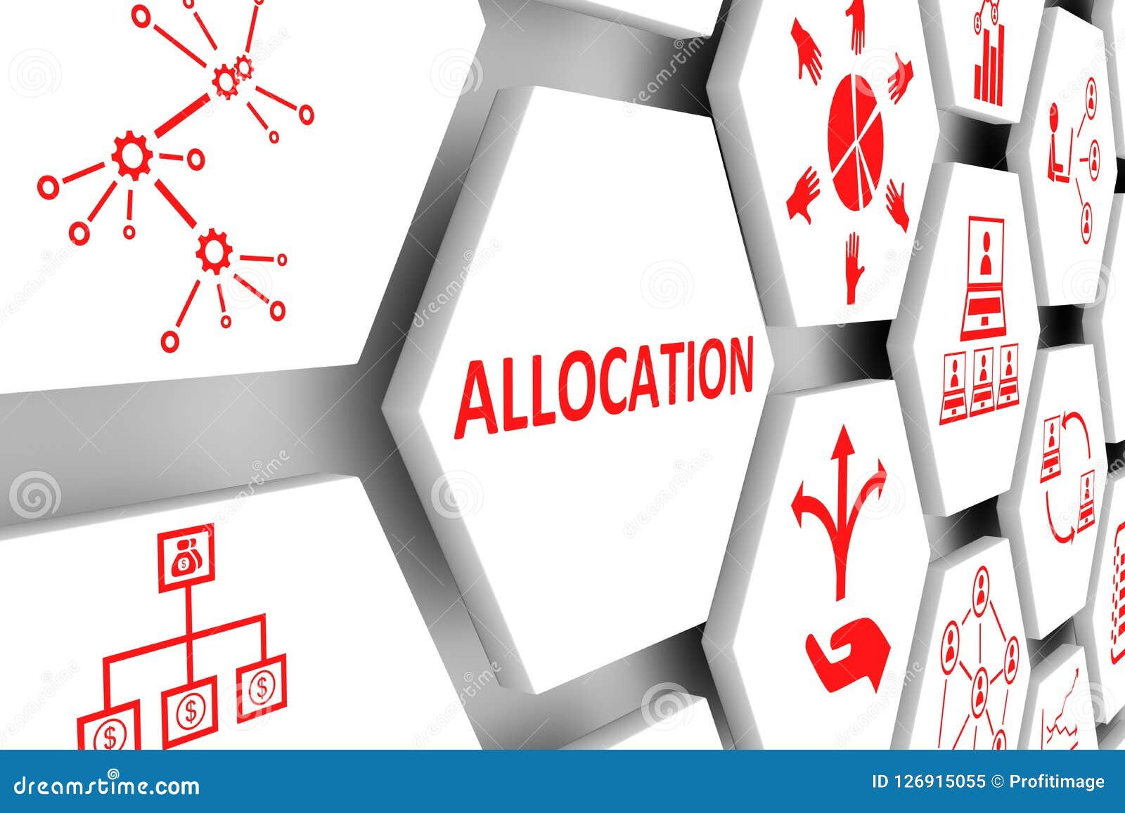 ALLOCATION Concept Cell Background Stock Illustration - Illustration of ...