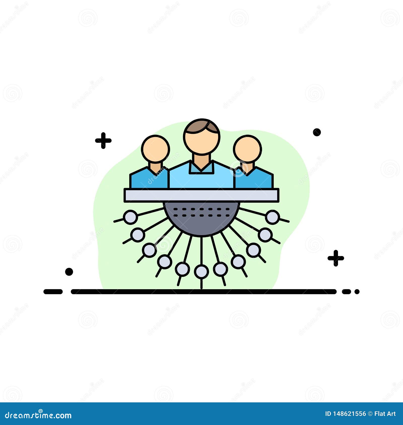 Allocation, Group, Human, Management, Outsource Flat Color Icon Vector ...