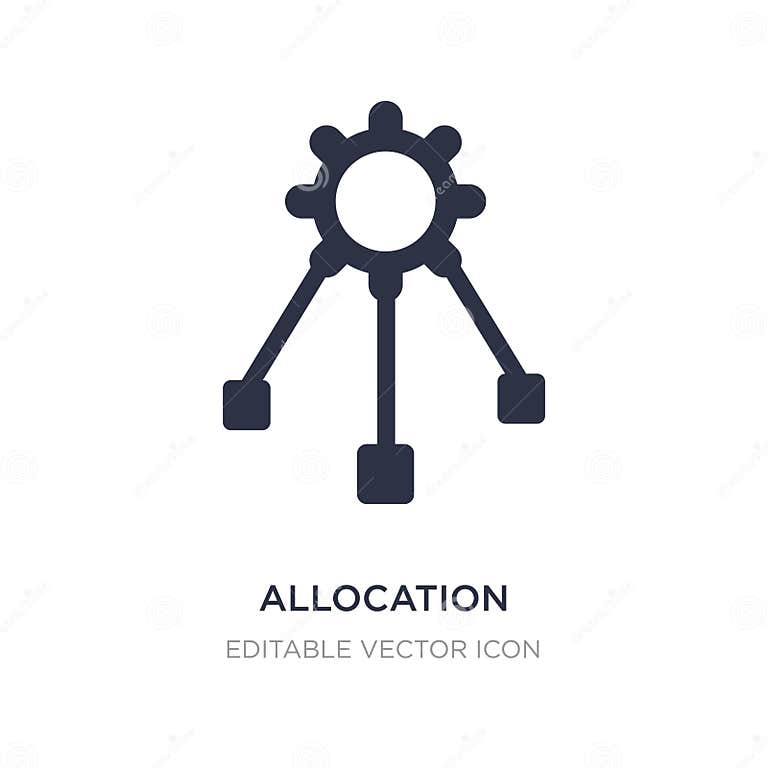 Allocation Icon on White Background. Simple Element Illustration from ...