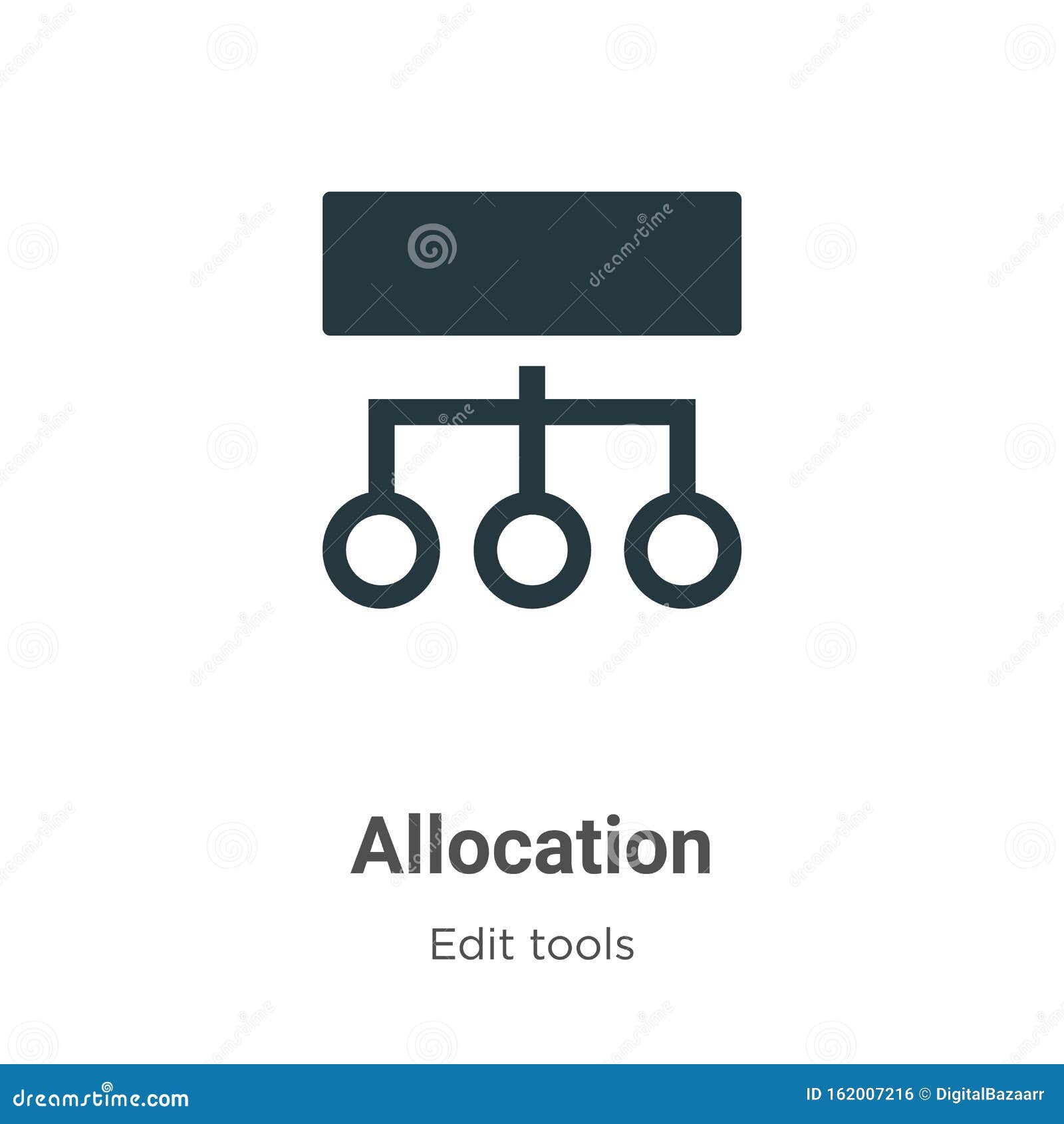 Allocation Vector Icon on White Background. Flat Vector Allocation Icon ...