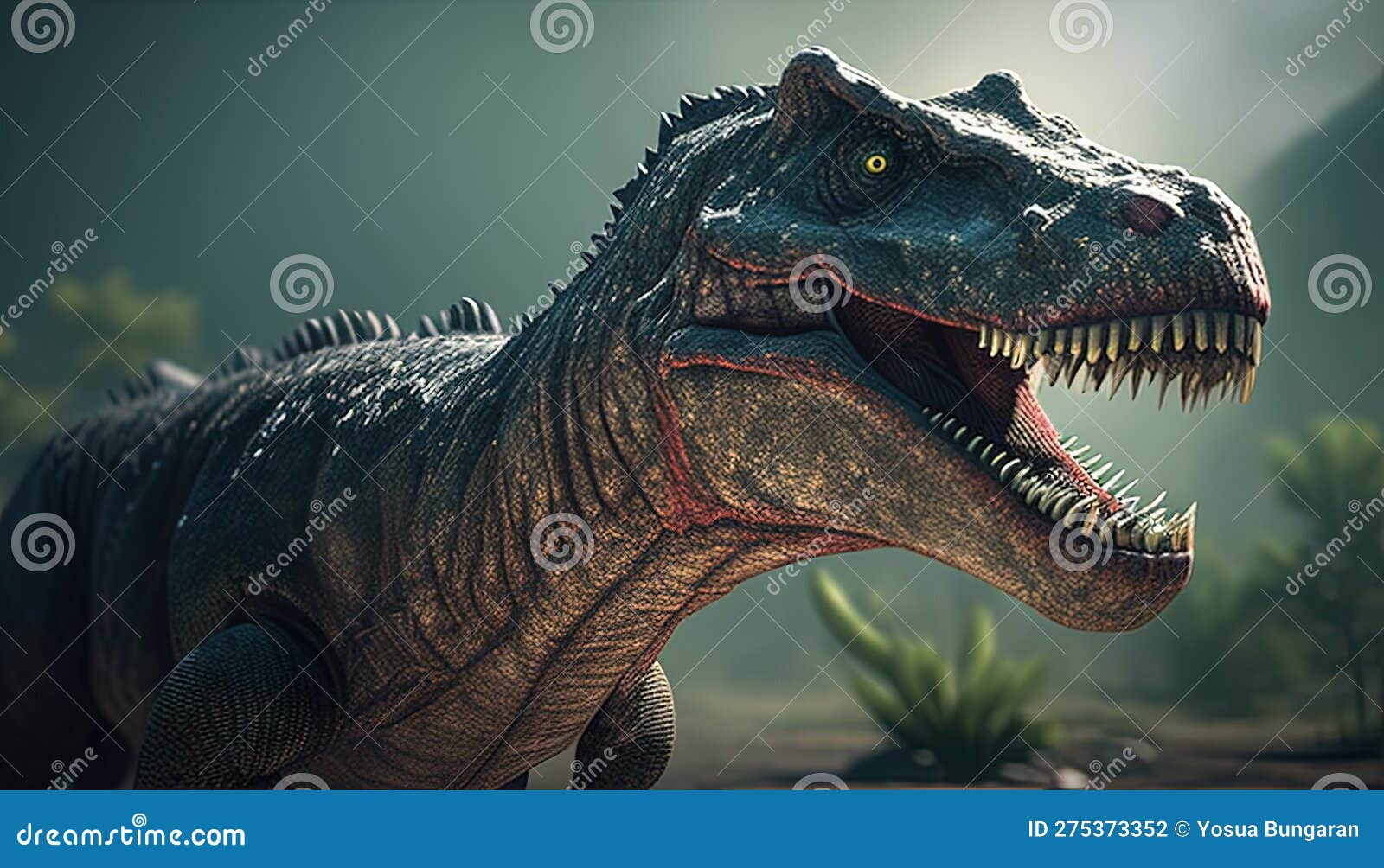 Allosaurus Fragilis With Attack Or Aggressive Pose Isolated On White ...