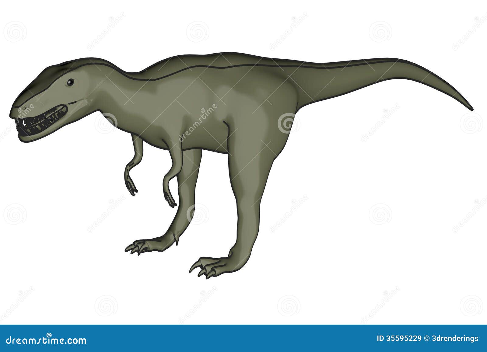 Allosaurus dino stock illustration. Illustration of drawing - 35595229