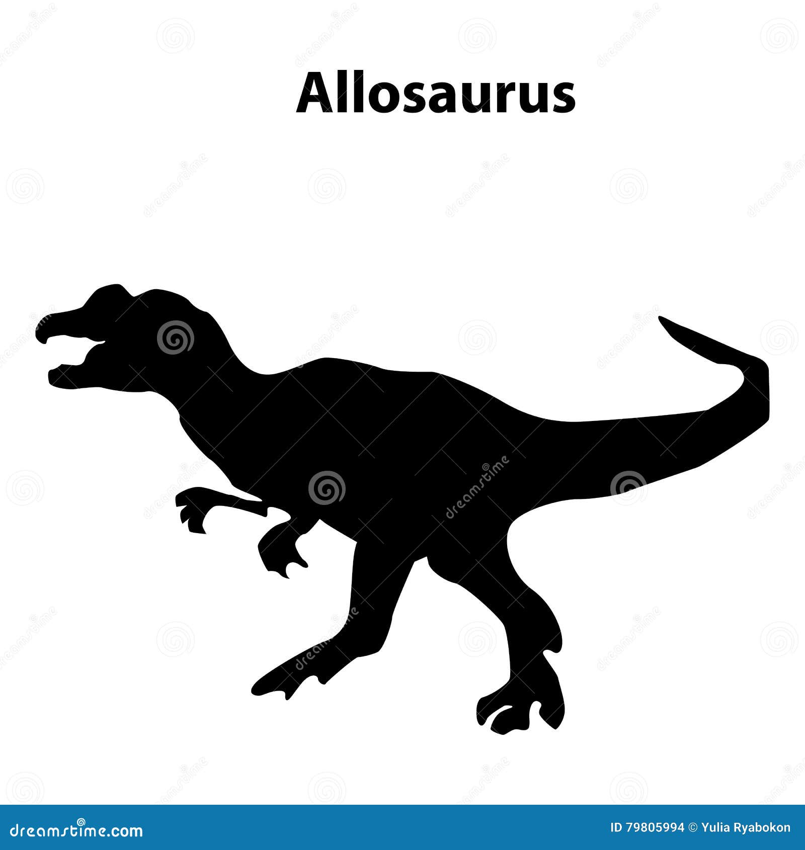 Allosaurus Dinosaur Silhouette Vector Illustration | CartoonDealer.com ... Allosaurus Dinosaur Silhouette Vector Illustration | CartoonDealer.com ...
