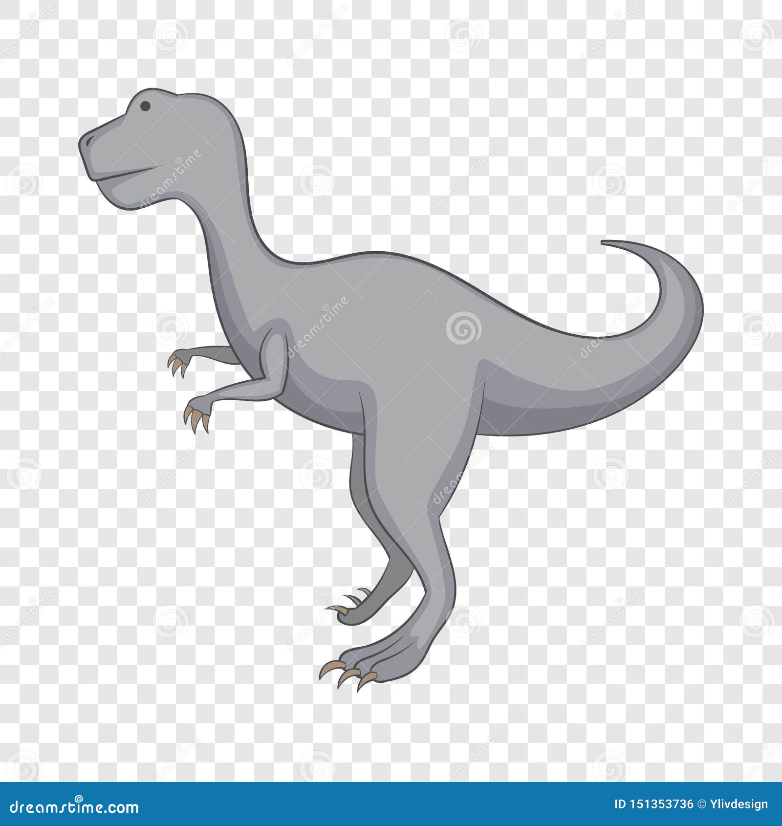 Cartoon Allosaurus Hunts Beetle Vector Illustration | CartoonDealer.com ...